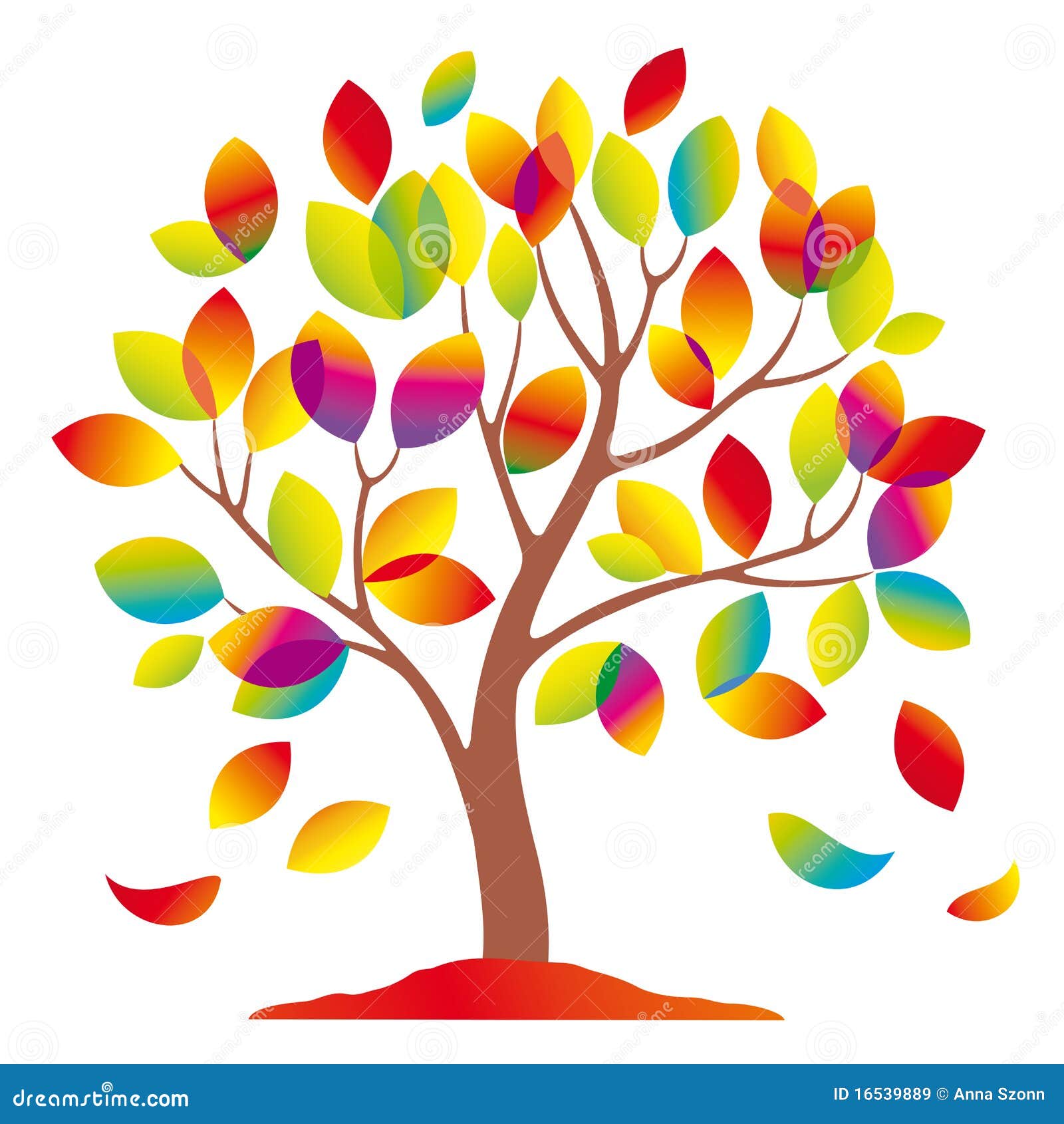 Beautiful colorful tree. stock vector. Illustration of decorative ...