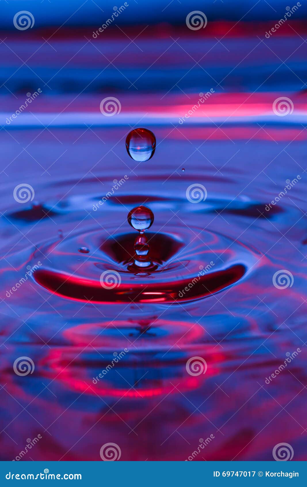 Beautiful Colorful Water Splash from Fallen Drop Stock Image - Image of ...