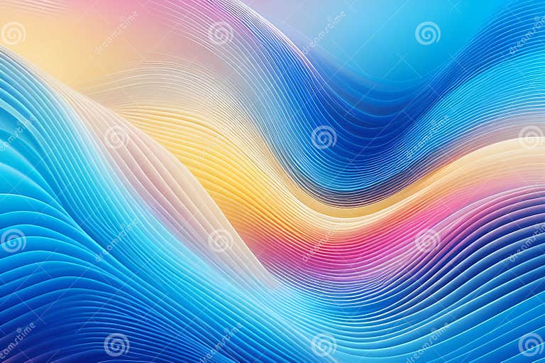 Beautiful Colorful Wave Background Image for Use As a Computer Background.with AI Generated ...