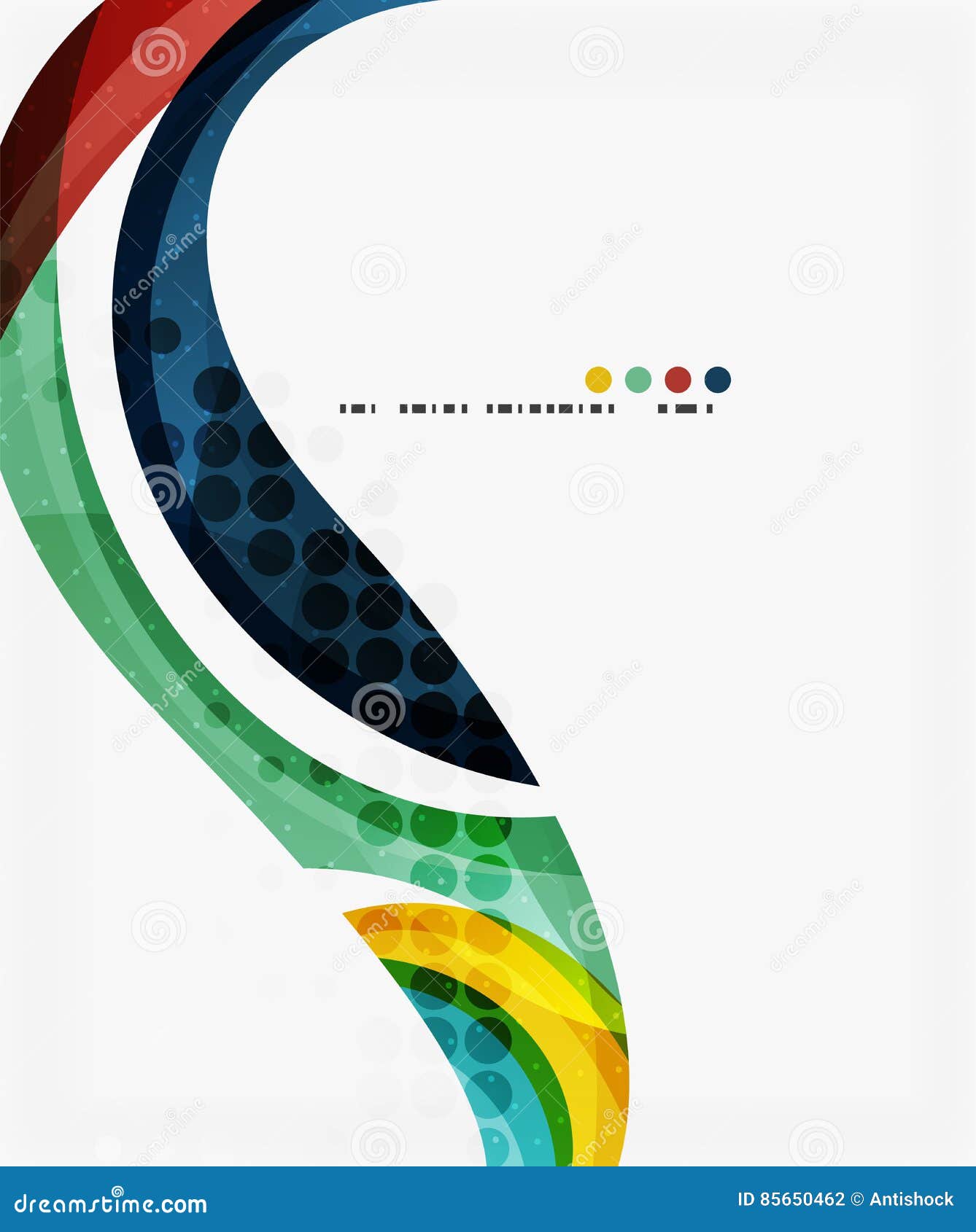 Beautiful Colorful Wave Template Stock Vector - Illustration of digital ...