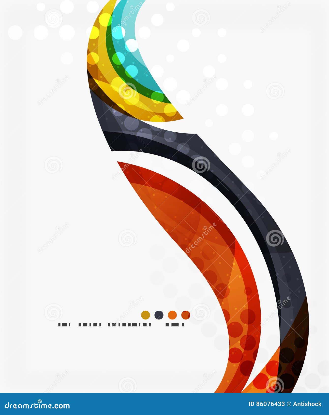 Beautiful Colorful Wave Template Stock Vector - Illustration of element ...
