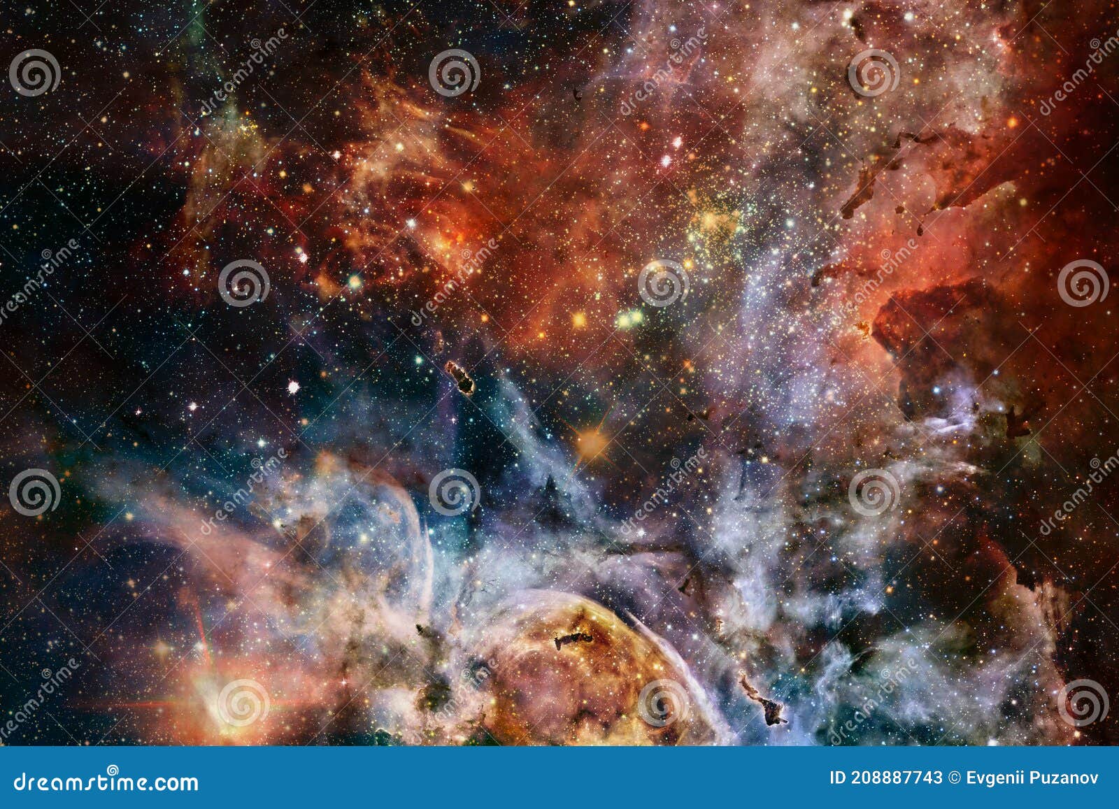 Beautiful Colors of Outer Space. Elements of this Image Furnished by ...