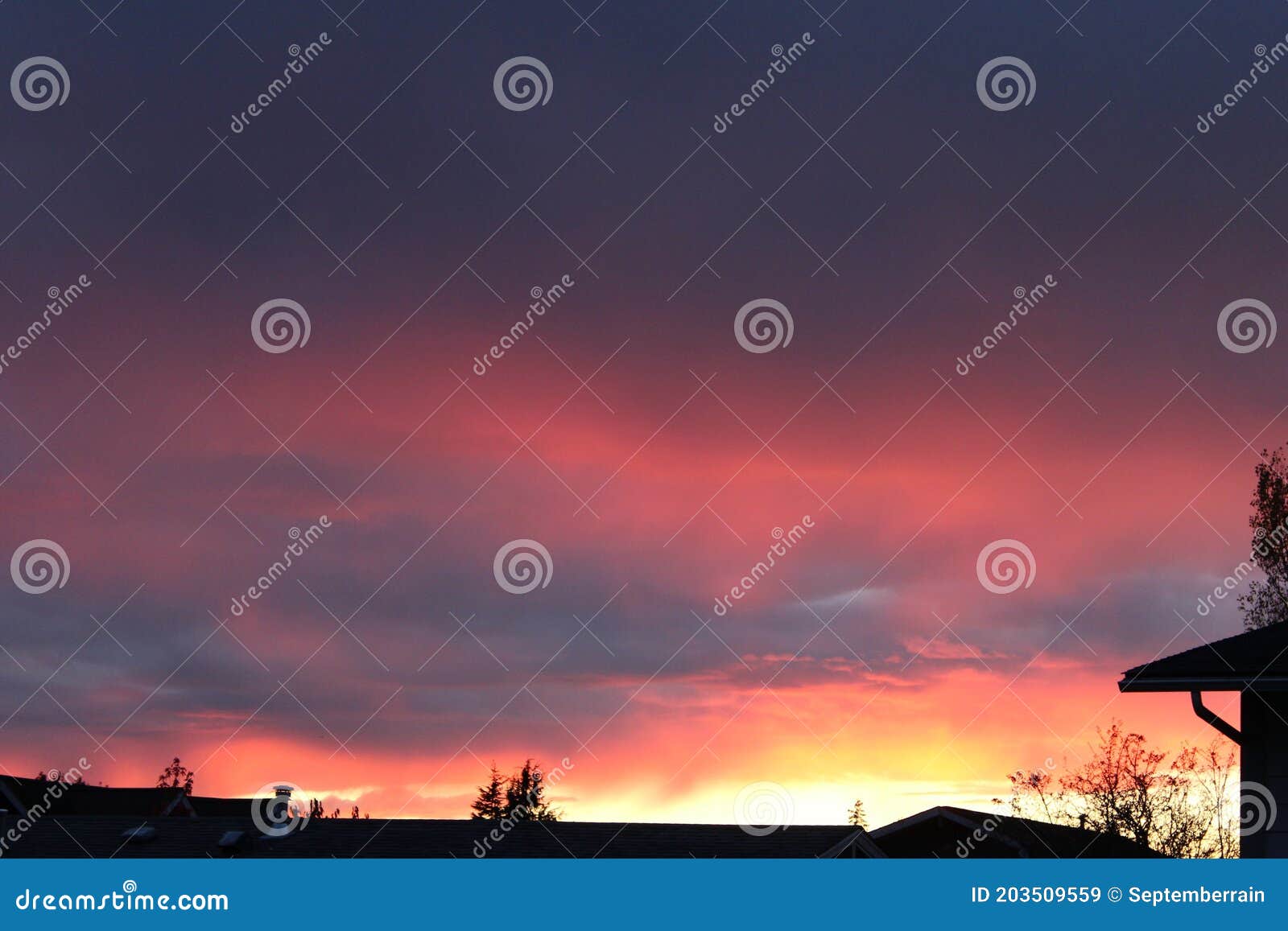 Beautiful Colors of a Sunset Sky Stock Image - Image of blue, appeared ...
