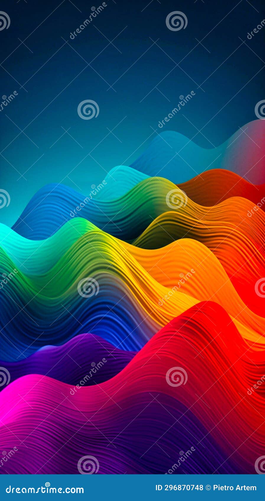 Beautiful Colors Waves Background Wallpaper, Generative AI Stock Photo ...