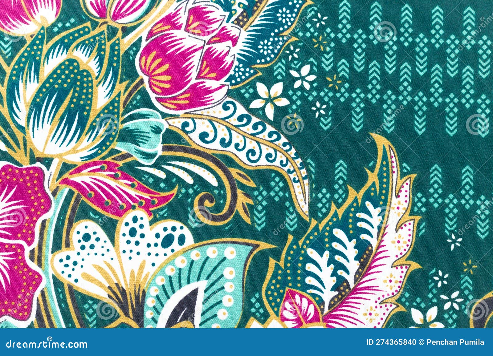 The Beautiful and Colourful of Art Thailand Batik Pattern Stock ...