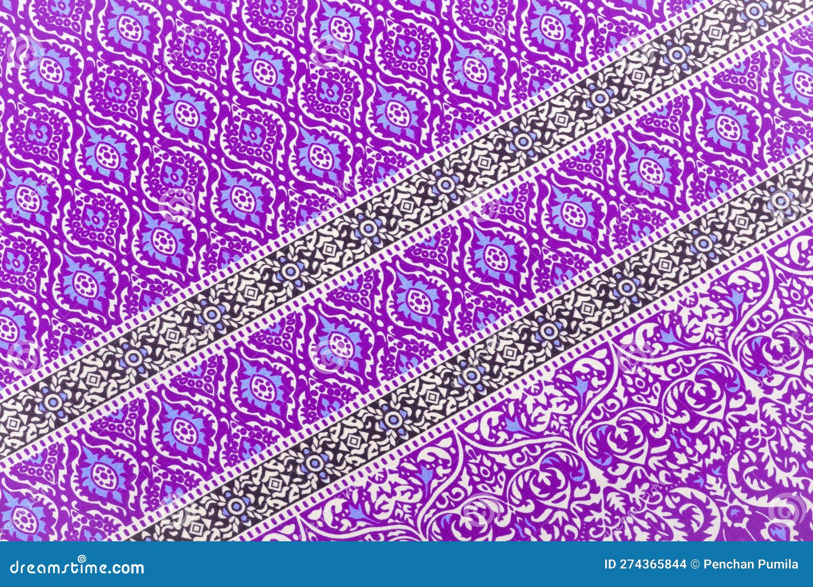 The Beautiful and Colourful of Art Thailand Batik Pattern Stock Photo ...