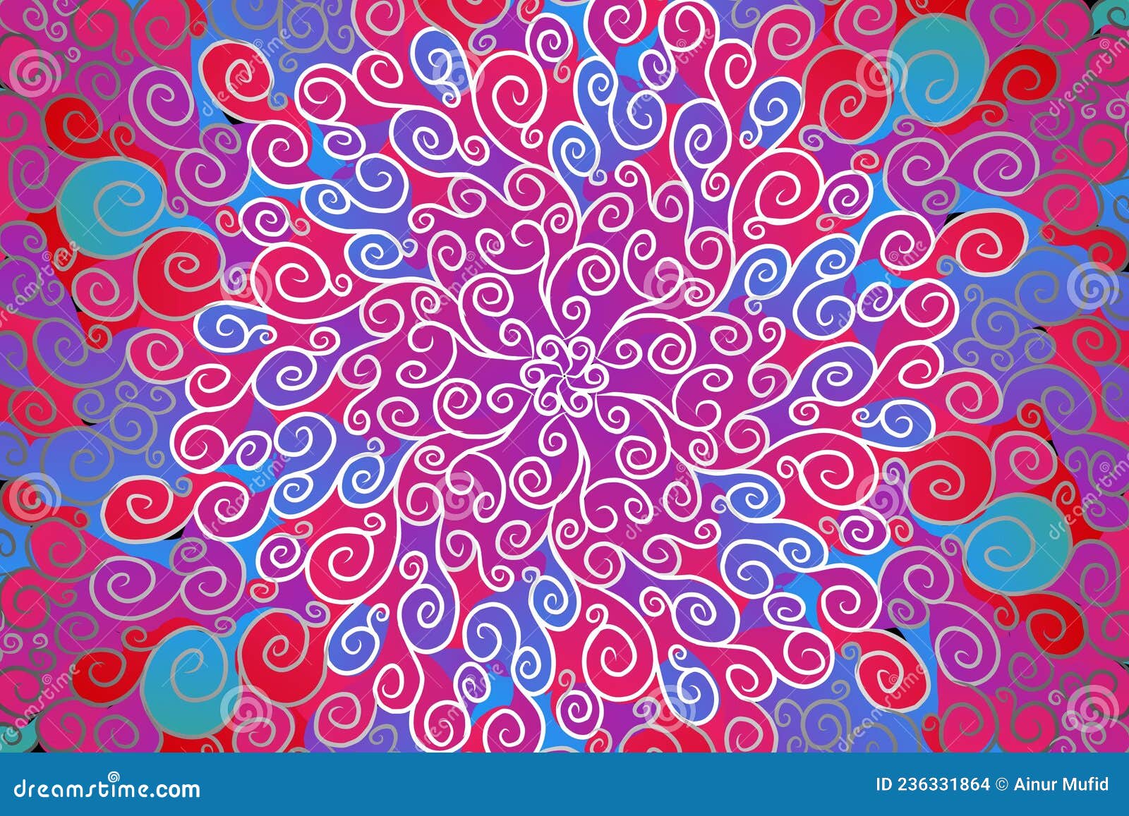 Beautiful Colourful Caleidoscope Gradient of Traditional Batik Ethnic ...