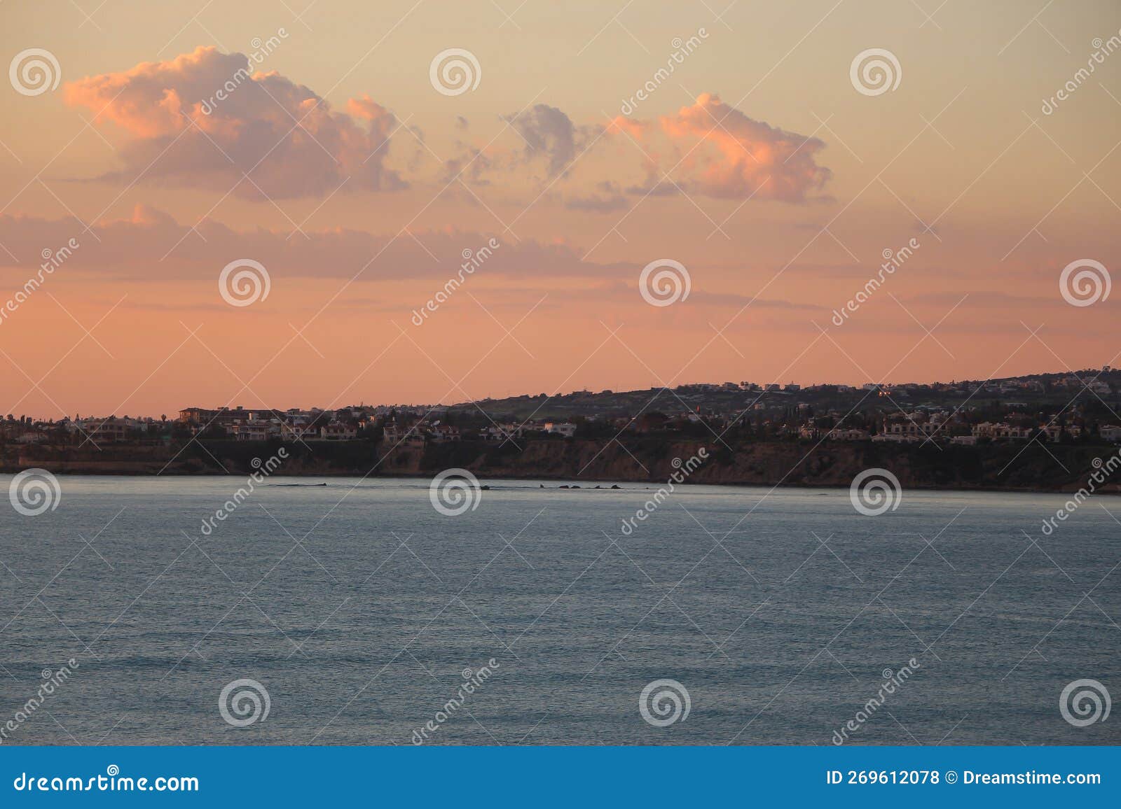 Beautiful Colours at Sunset Outside Paphos in Cyprud Stock Photo ...