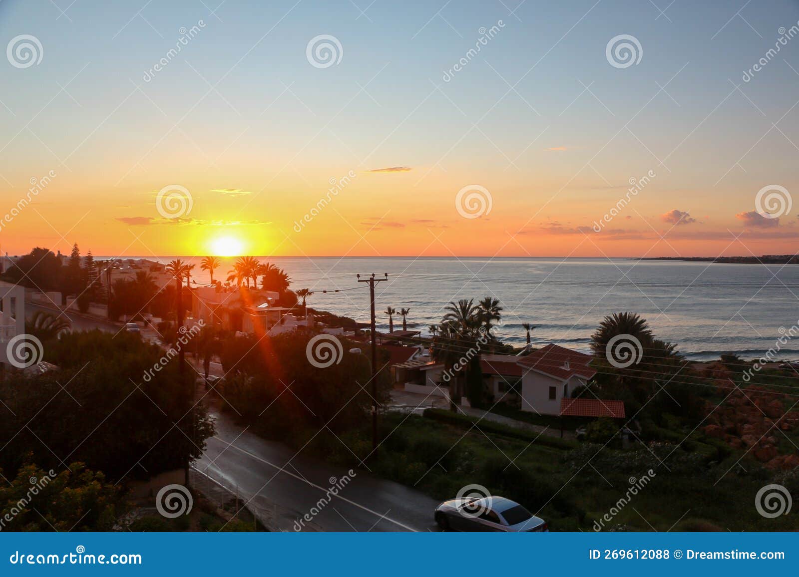 Beautiful Colours at Sunset Outside Paphos in Cyprud Stock Photo ...