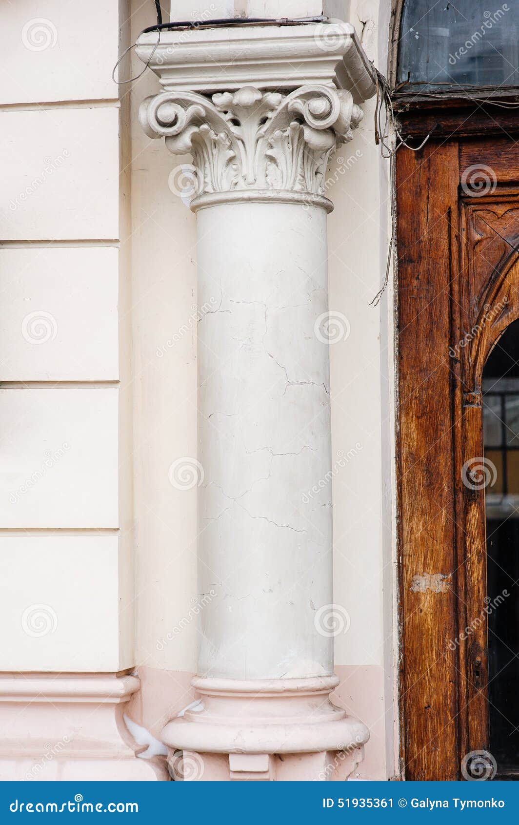 Beautiful Column. the Architecture of the 19th Century Stock Image ...
