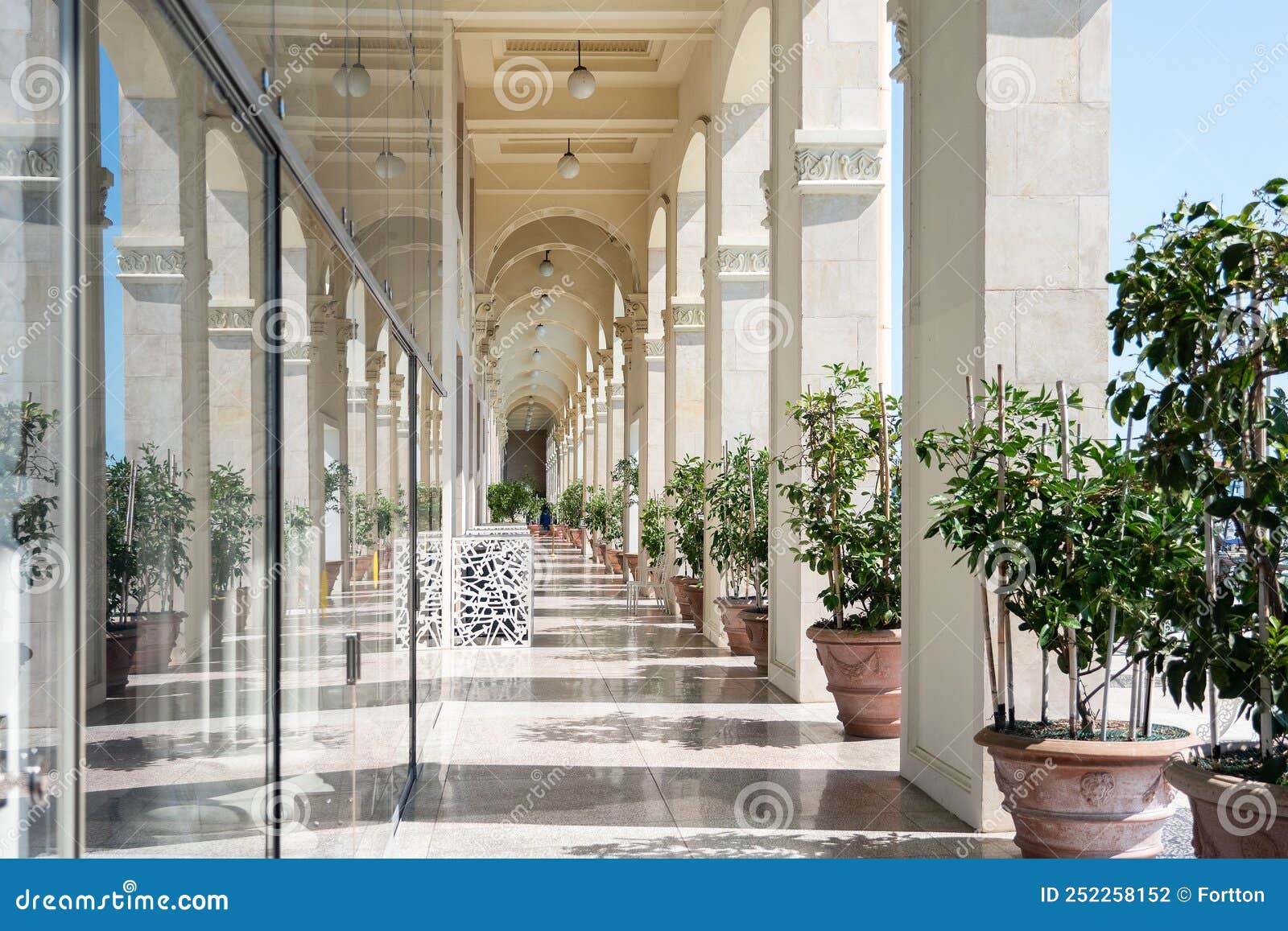 Beautiful Columns in Perspective Stock Photo - Image of famous, classic ...