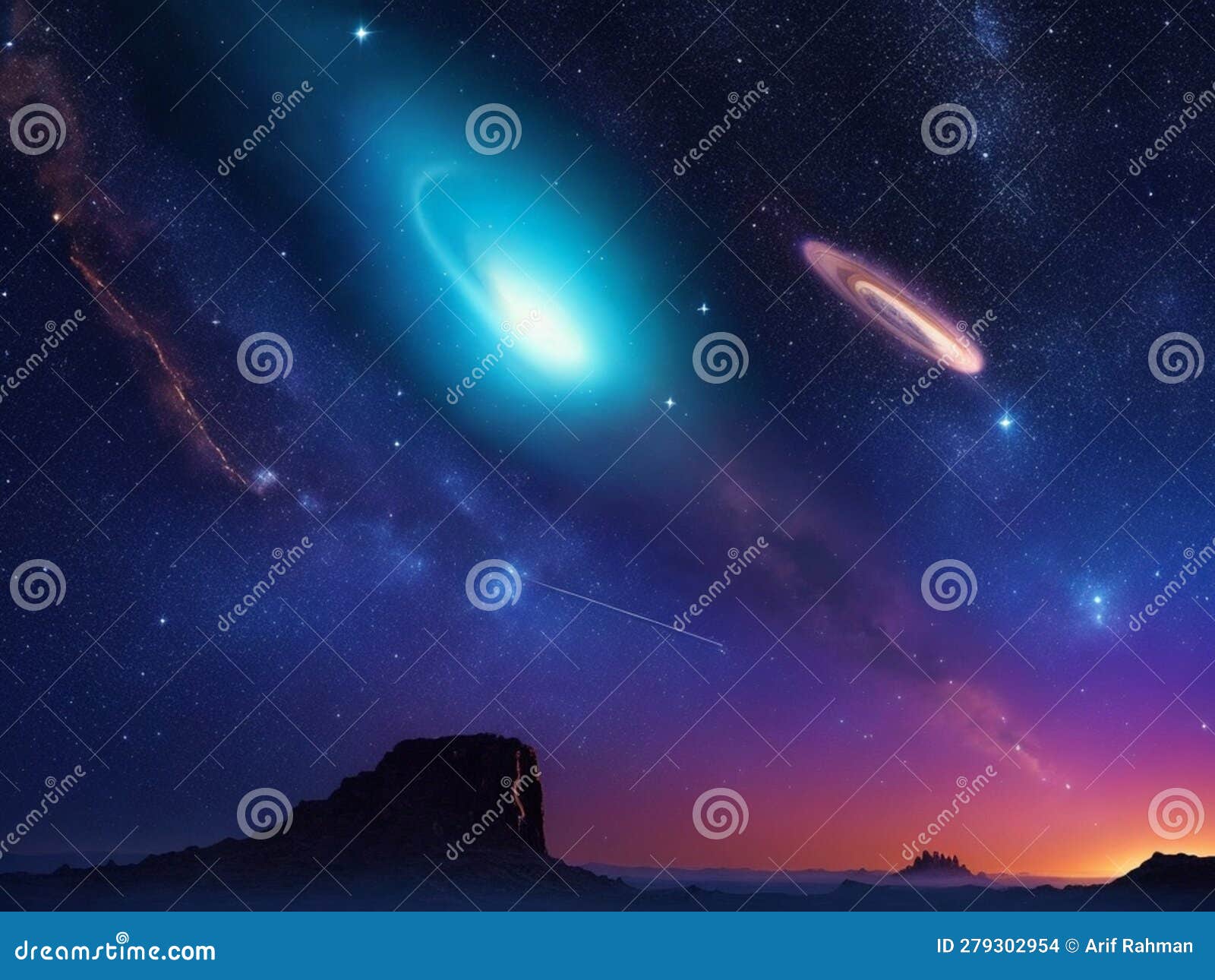 Comet Crossing The Cosmos Stock Photo | CartoonDealer.com #209422848