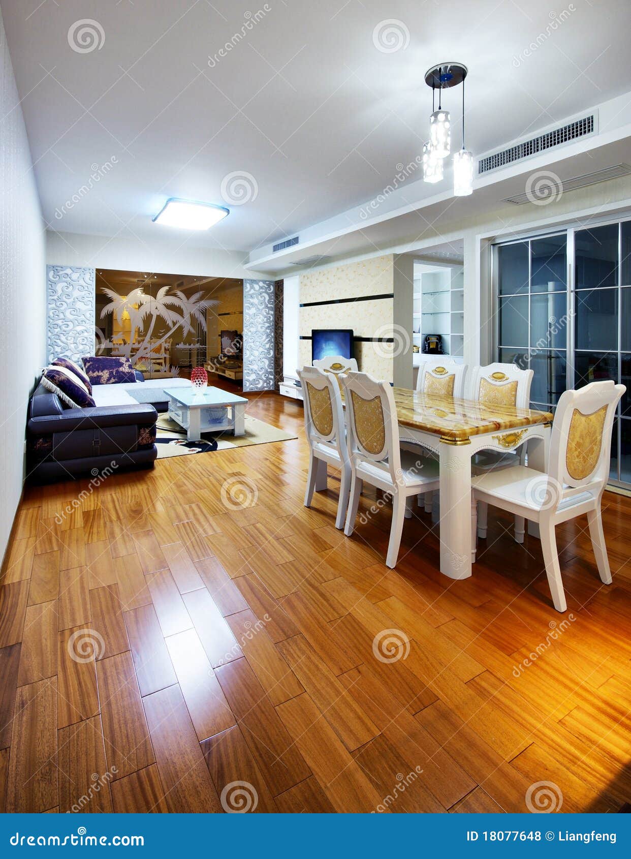 Beautiful and Comfortable Rooms Decorated Stock Photo - Image of home ...