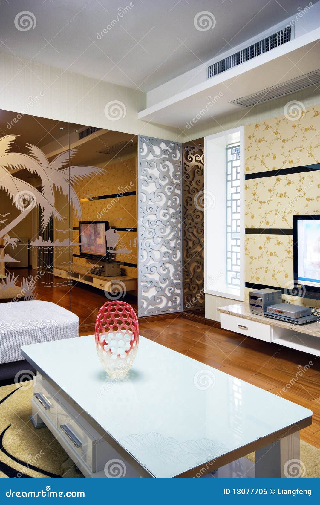 Beautiful and Comfortable Rooms Decorated Stock Photo - Image of ...