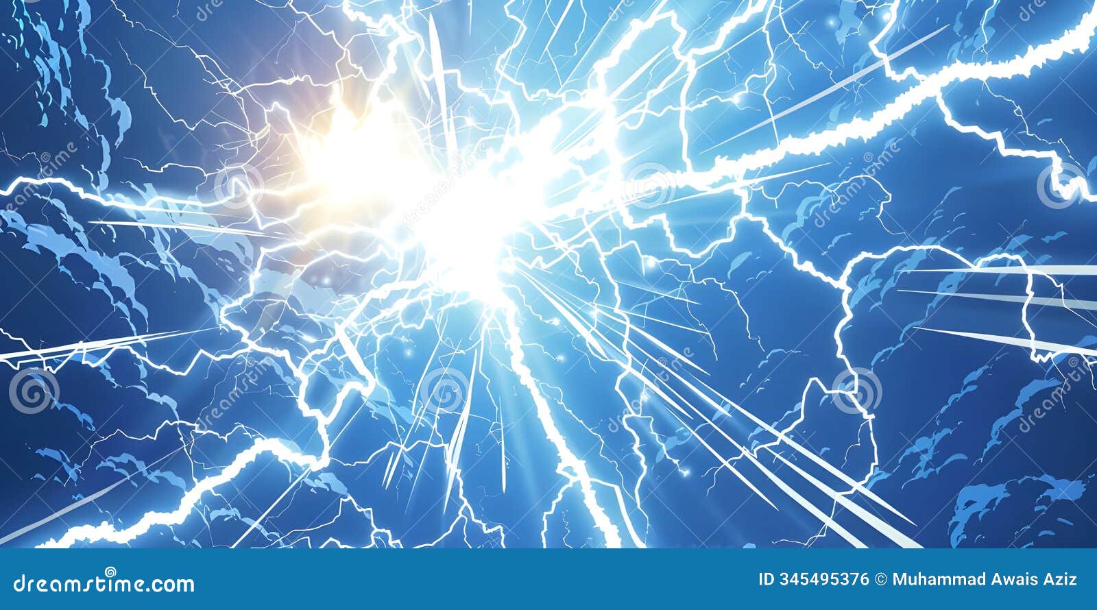 Beautiful Comic Background with Zoom Line and Lightning - Ai Generated ...