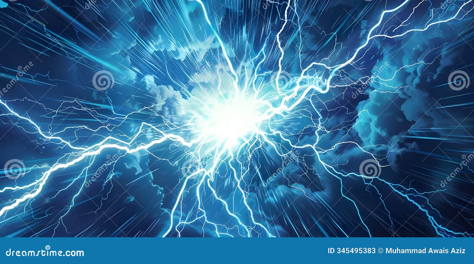 Beautiful Comic Background with Zoom Line and Lightning - Ai Generated ...