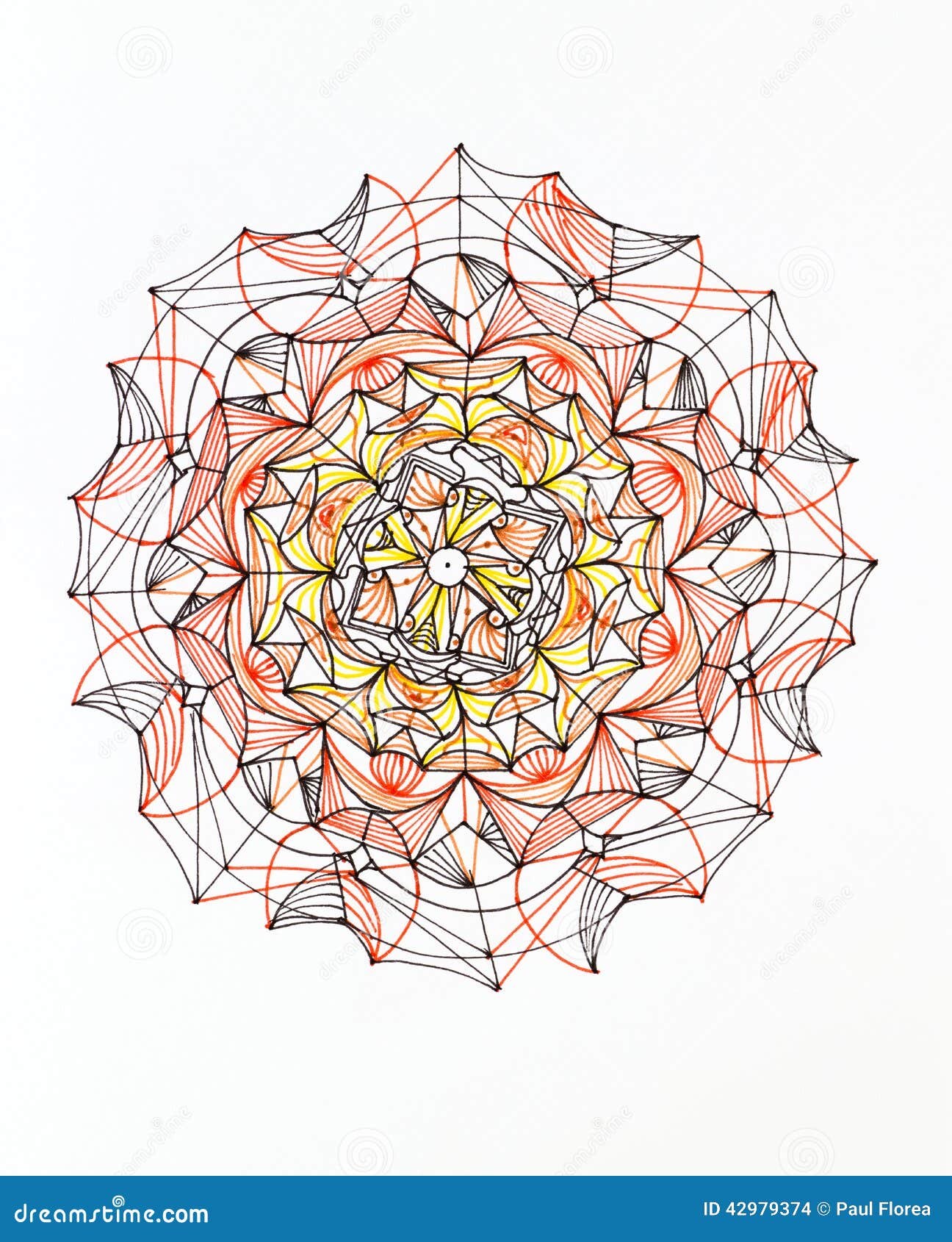 Beautiful and Complex Mandala Pattern Stock Illustration - Illustration ...