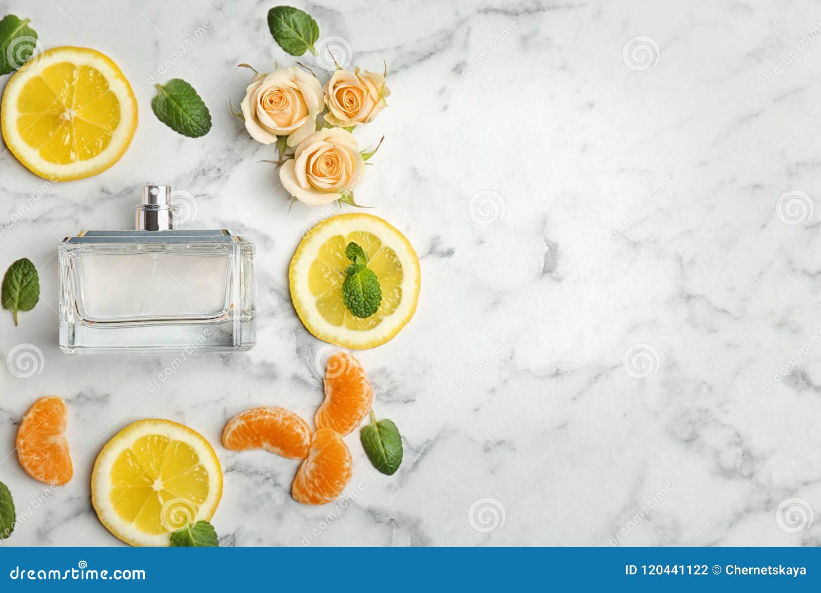 Beautiful Composition with Bottle of Perfume Stock Photo - Image of ...