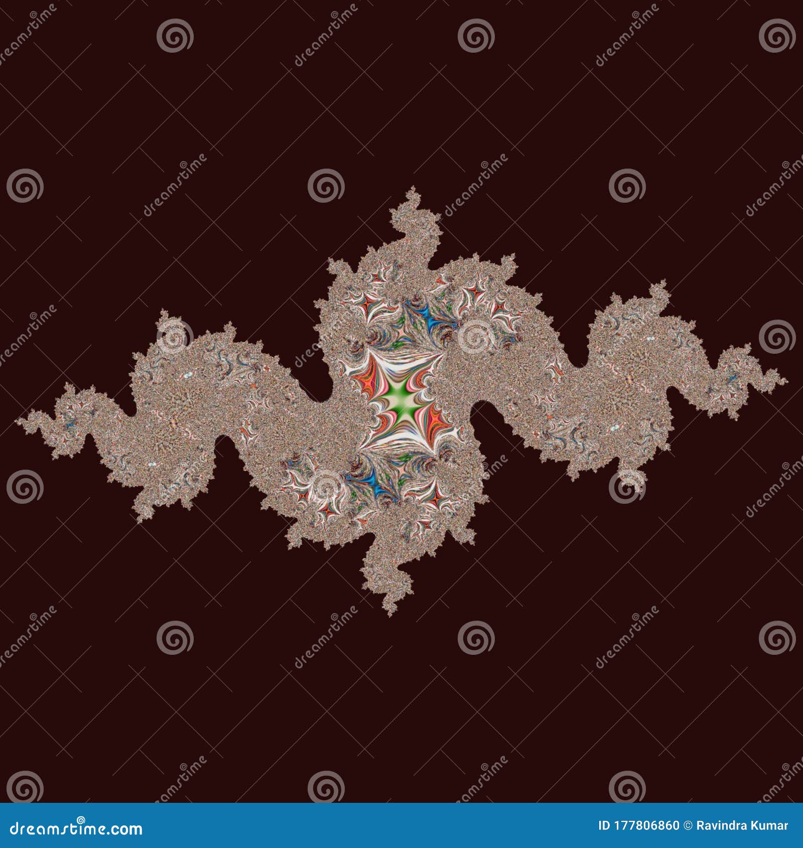 Beautiful Computer Graphics in Black Background Stock Illustration ...