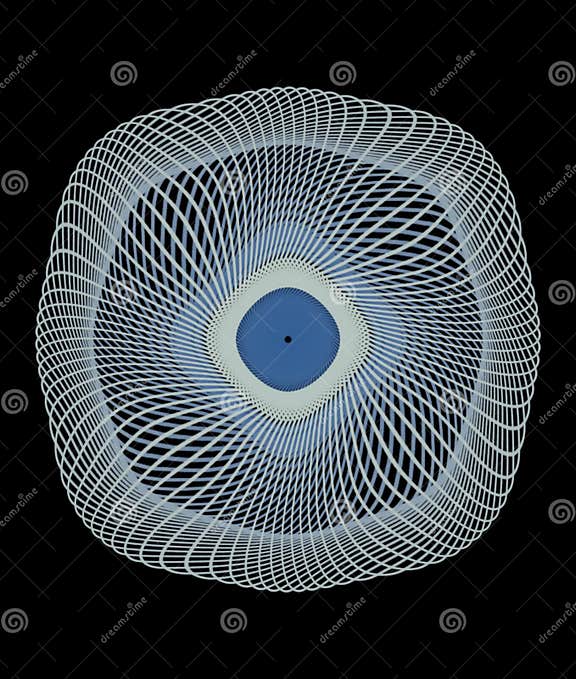 Beautiful Computer Graphics in Black Background Stock Illustration ...