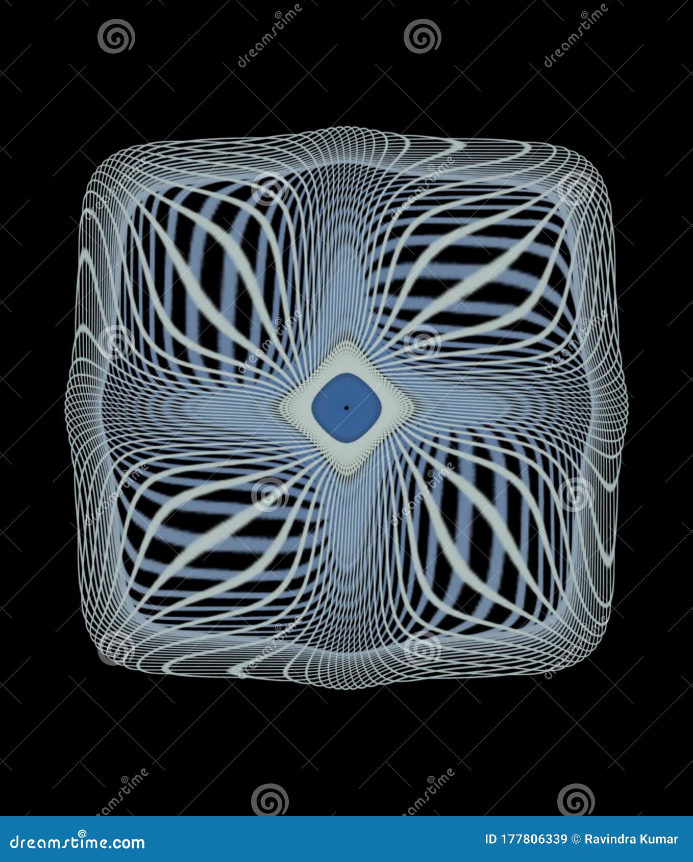 Beautiful Computer Graphics in Black Background Stock Illustration ...