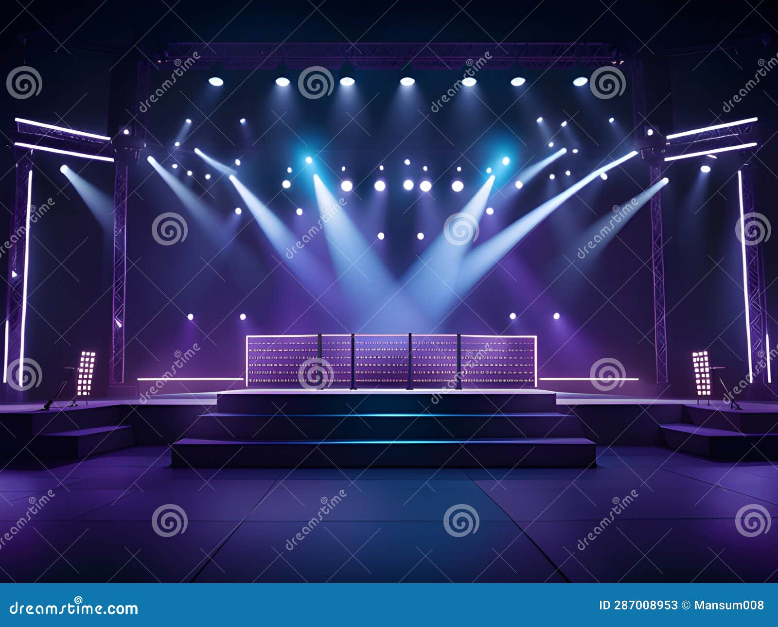 Beautiful Concert Hall with Spotlights, Ai Generated Stock Illustration ...