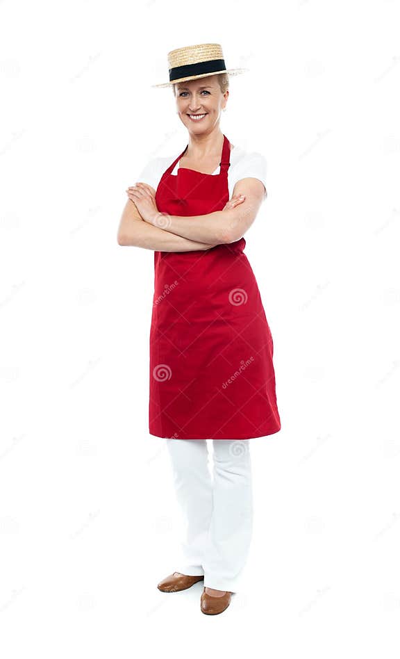 Beautiful Confident Chef Posing in Style Stock Image - Image of ...