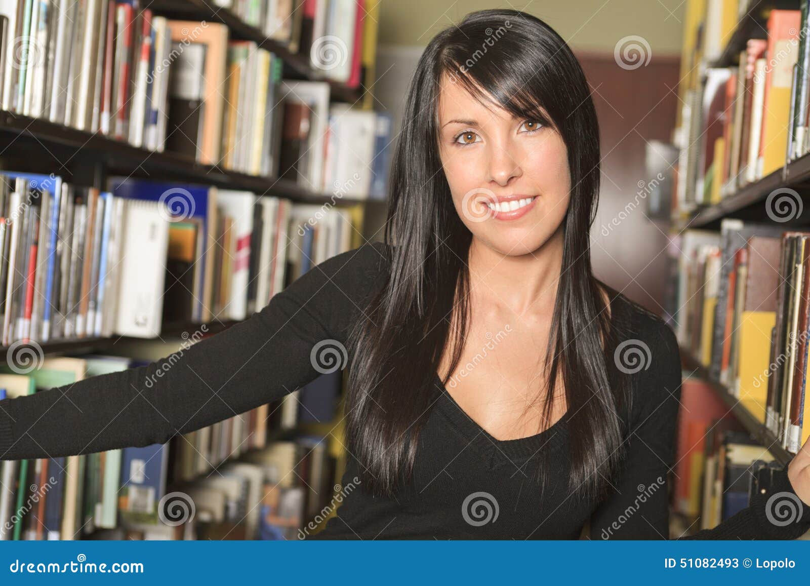 A Beautiful Confident Young Female Student Stock Image - Image of ...