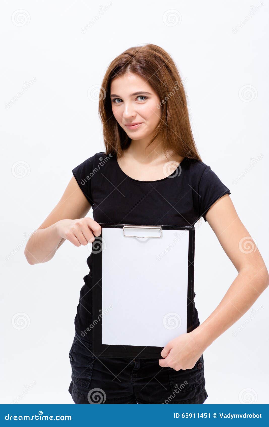 Beautiful Confident Young Woman Holding Clipboard Stock Image - Image ... Beautiful Confident Young Woman Holding Clipboard Stock Image - Image ...