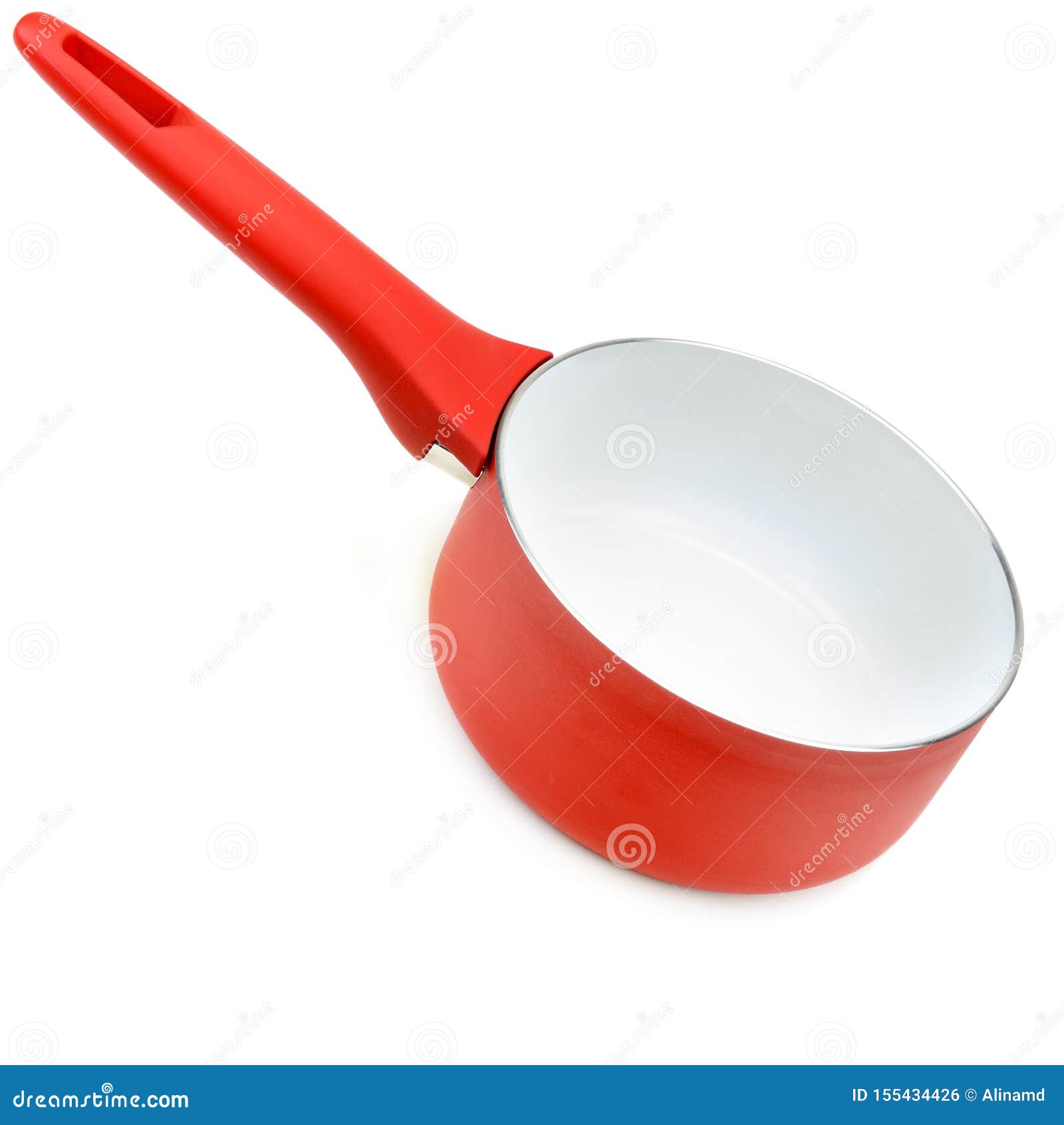 Red Cooking Pot Isolated on White Background Stock Photo - Image of ...