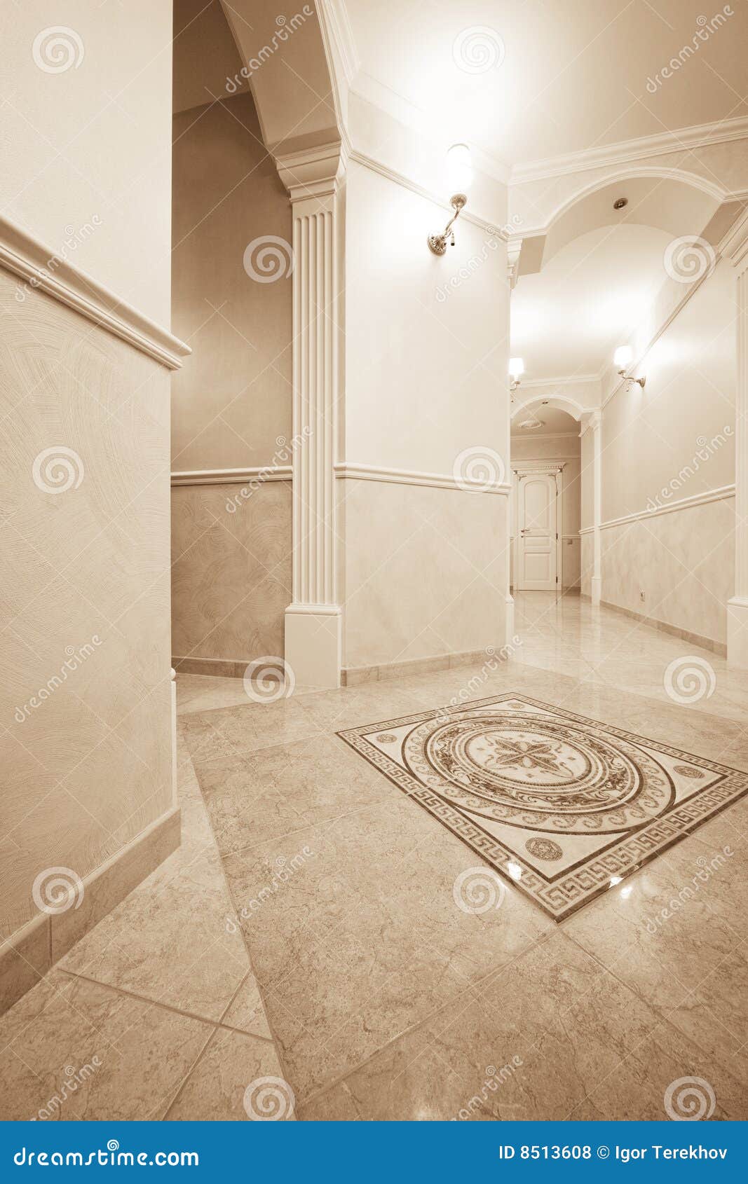 Beautiful corridor stock photo. Image of clean, hotel - 8513608