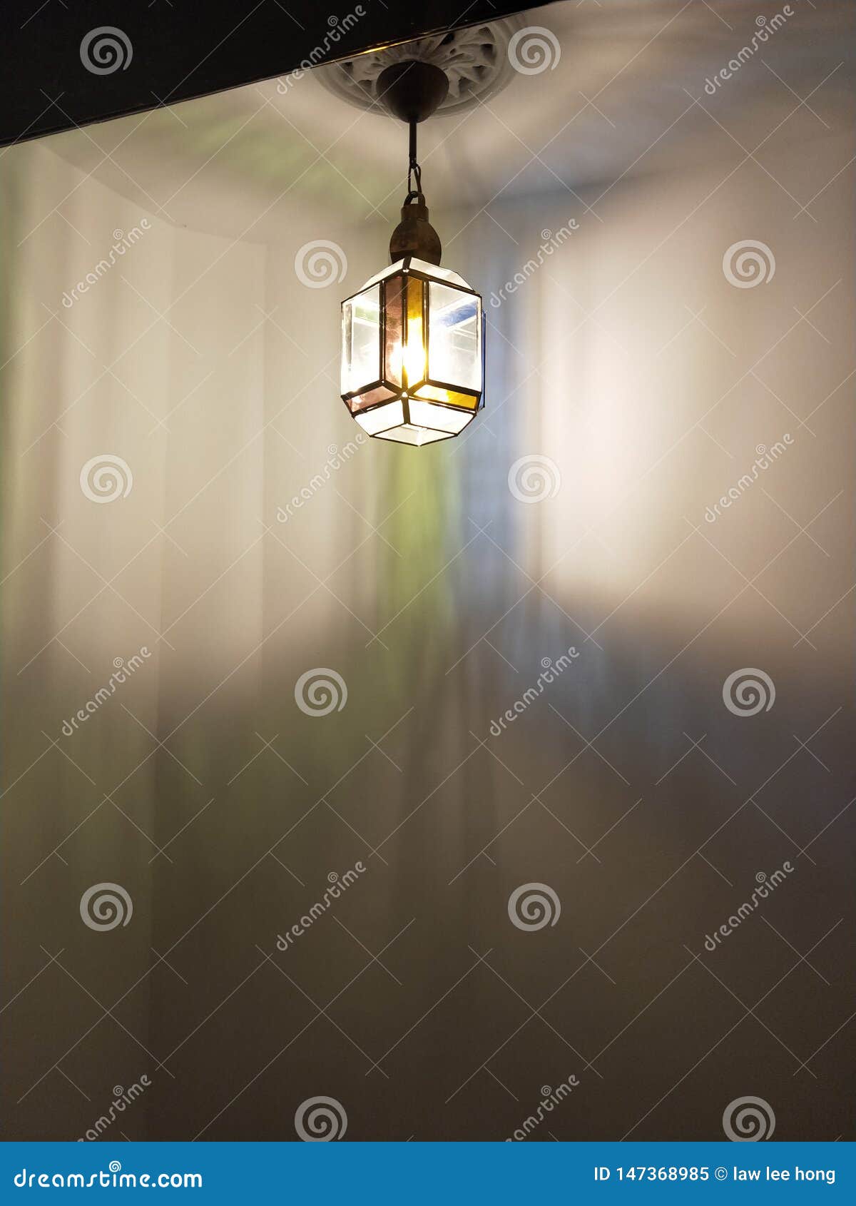 The Beautiful Corridor Light at the Apartment during Nighttime Stock ...