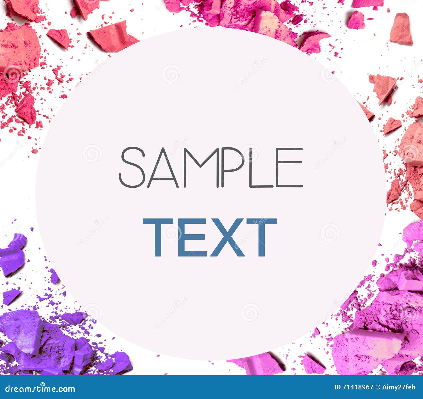 Beautiful Cosmetic Promotion Circle Frame. Stock Image - Image of ...