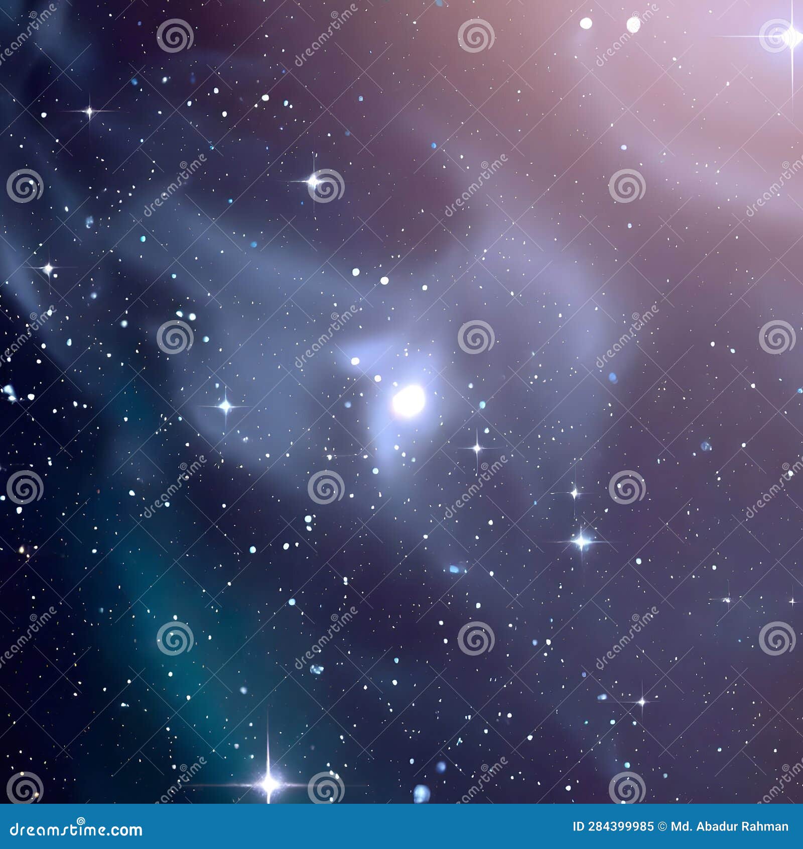 Beautiful Cosmic Night Sky with Glowing Stars Ai Generated Image Stock ...