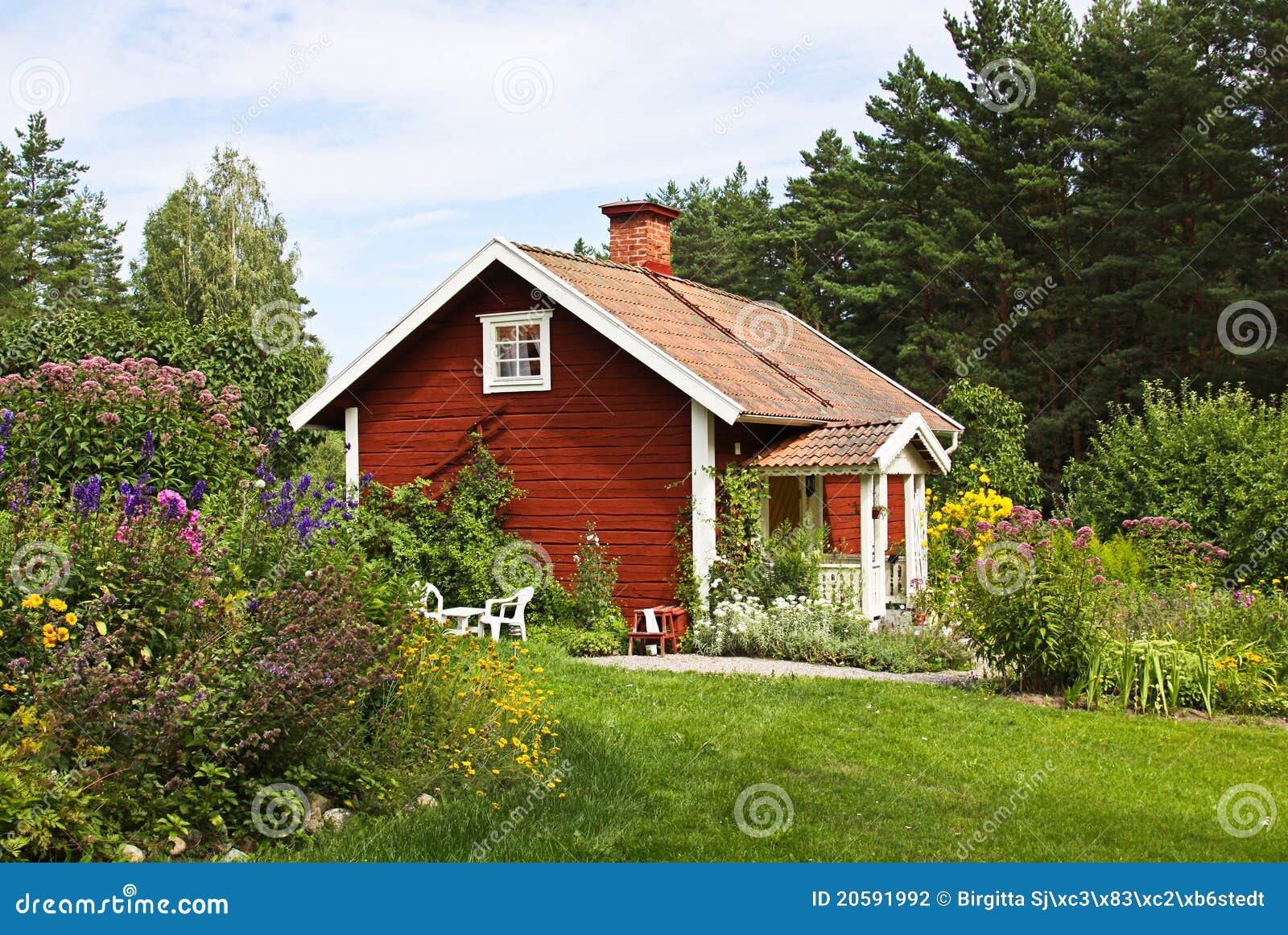 Beautiful cottage. stock photo. Image of landmark, landscape - 20591992