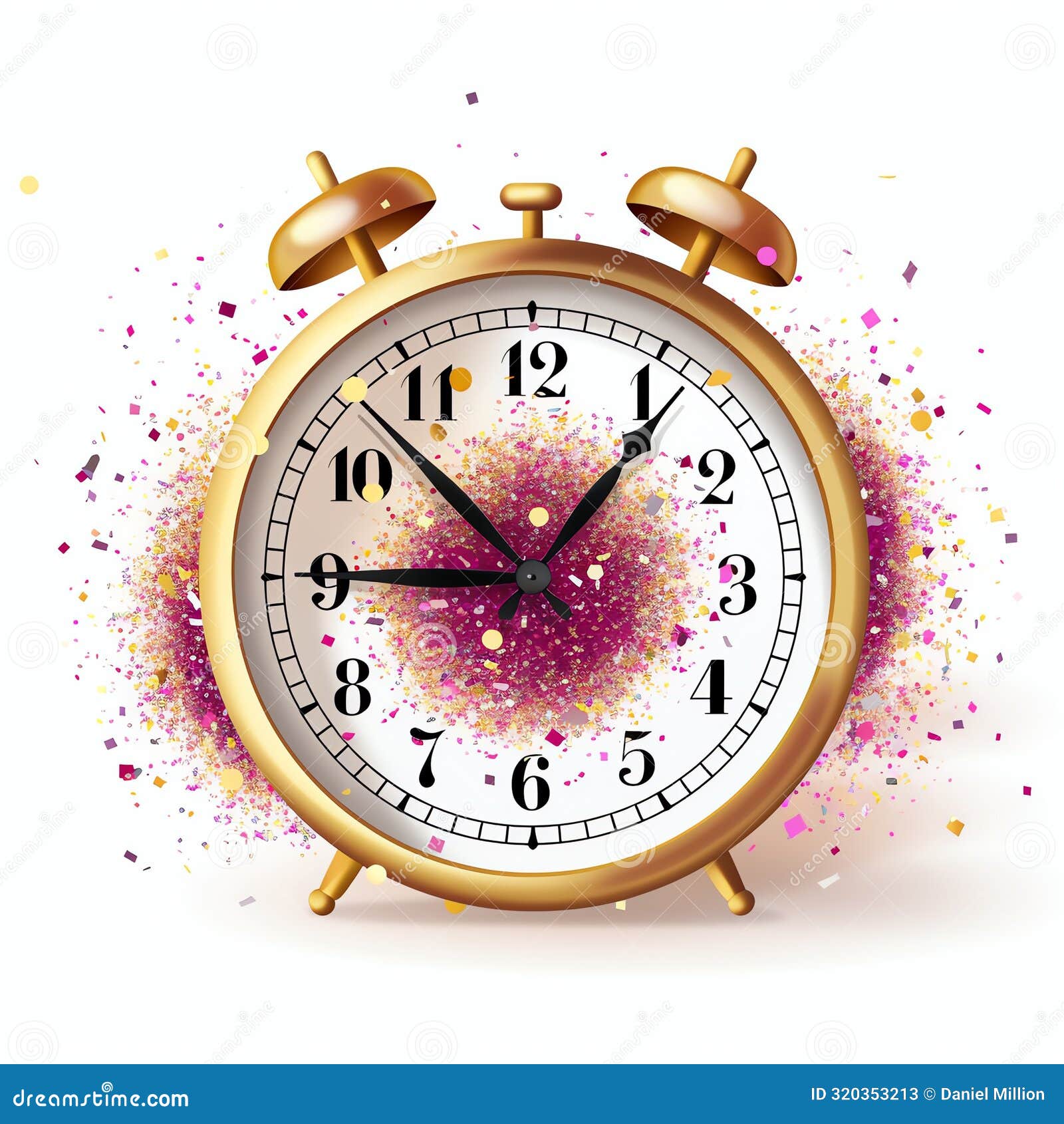 Beautiful Countdown Clock with Changing Digits Watercolor for ...