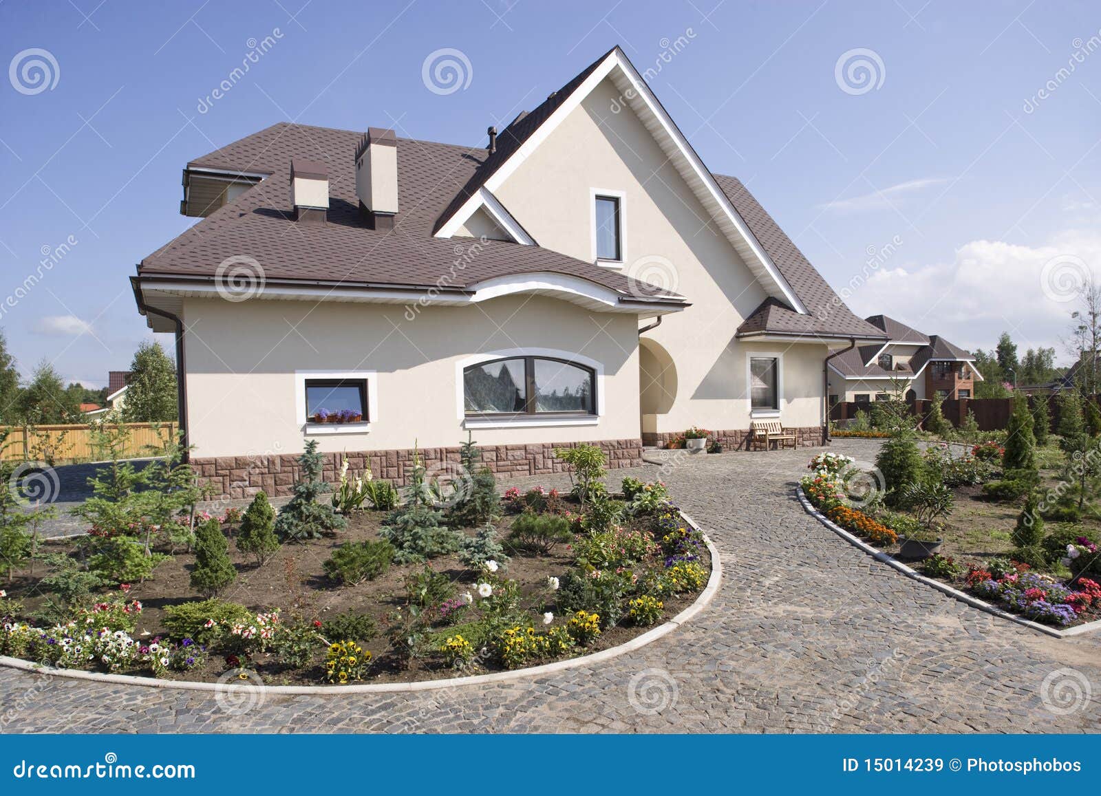 Beautiful country house stock image. Image of design - 15014239