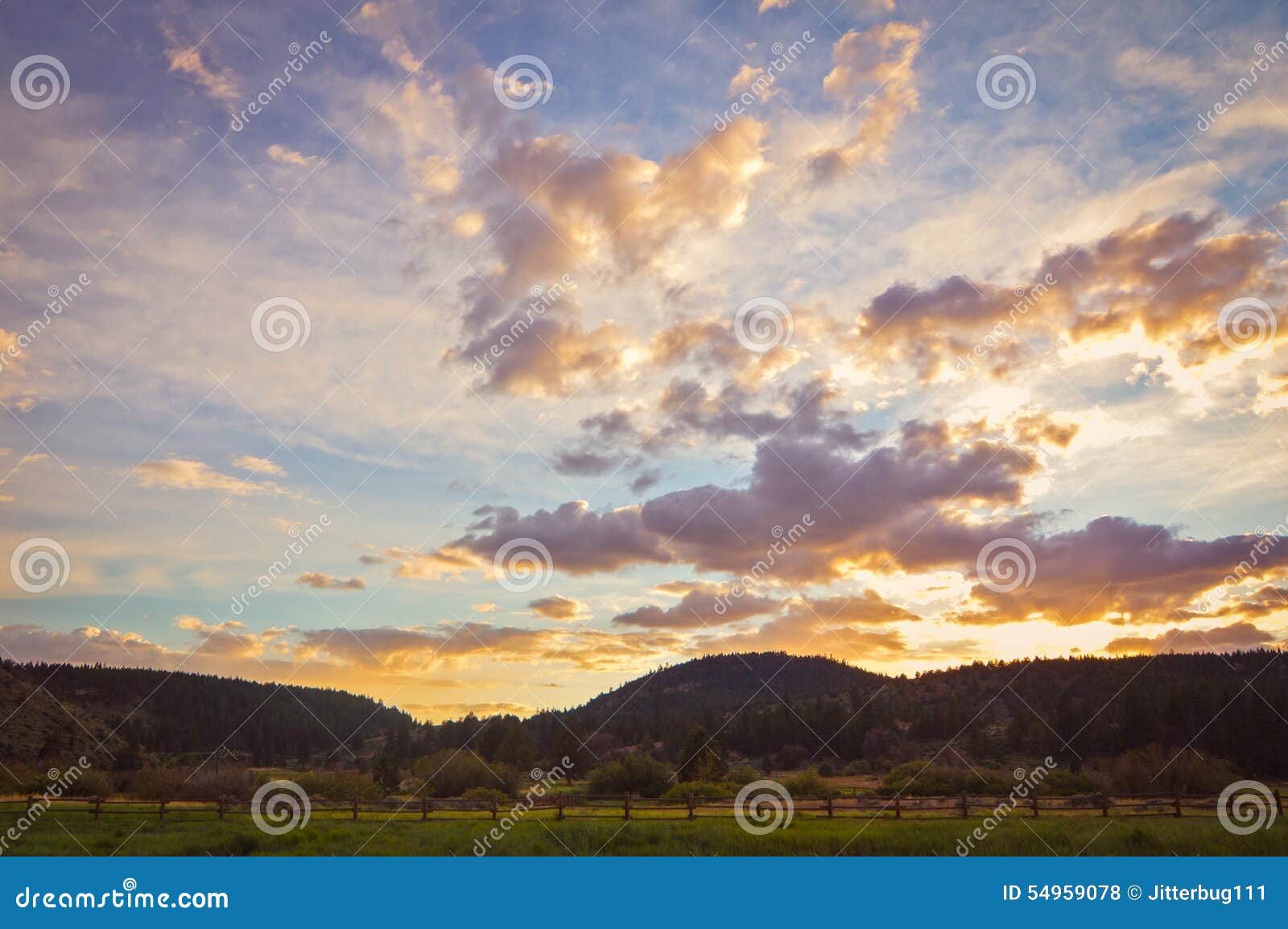 Beautiful Country Sunset stock photo. Image of green - 54959078