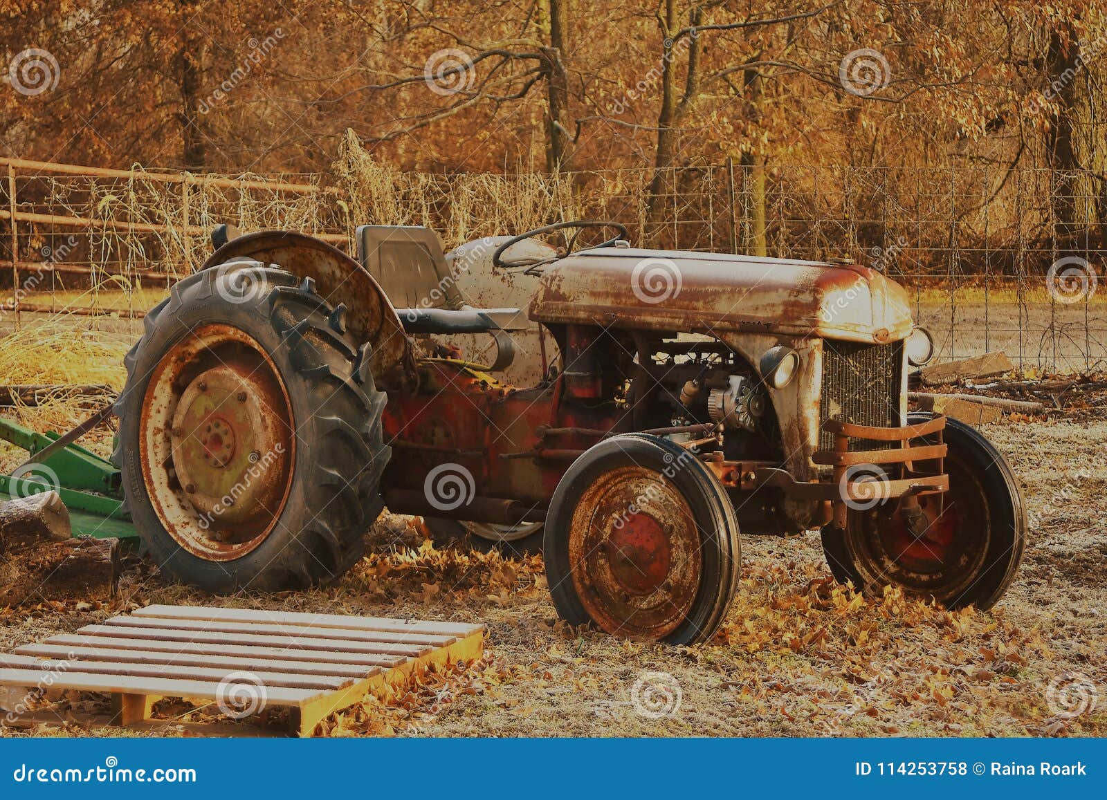 Beautiful fall tractor stock photo. Image of beautiful - 114253758