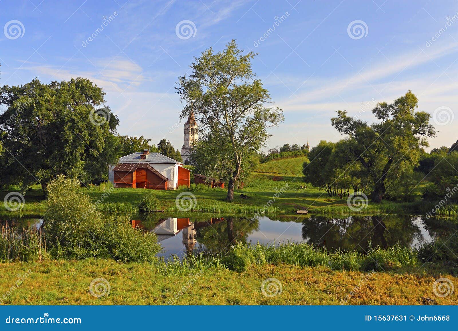 Beautiful country view stock image. Image of moscow, picturesque - 15637631