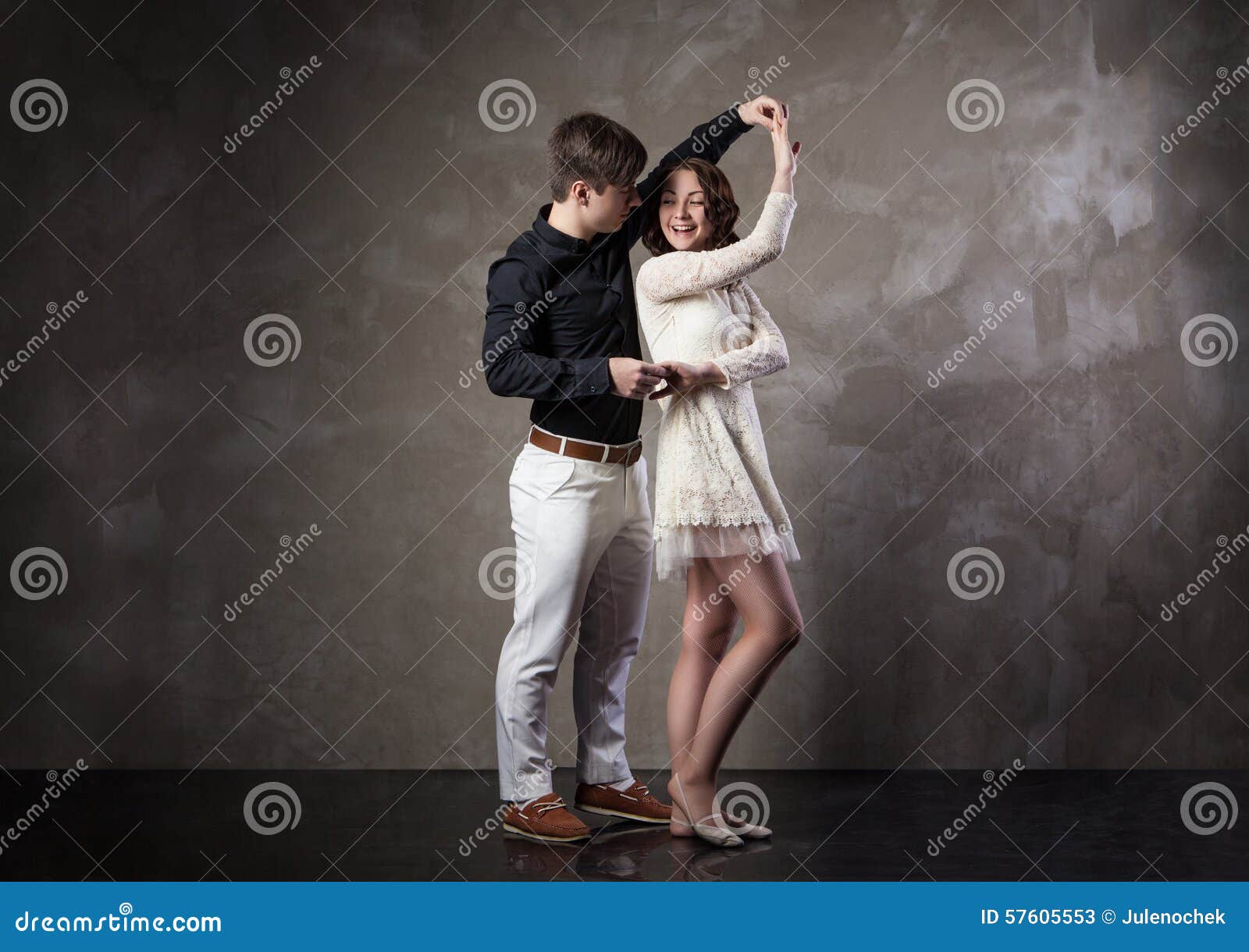 Ballroom Dance Couple In A Dance Pose Isolated On White Stock ...