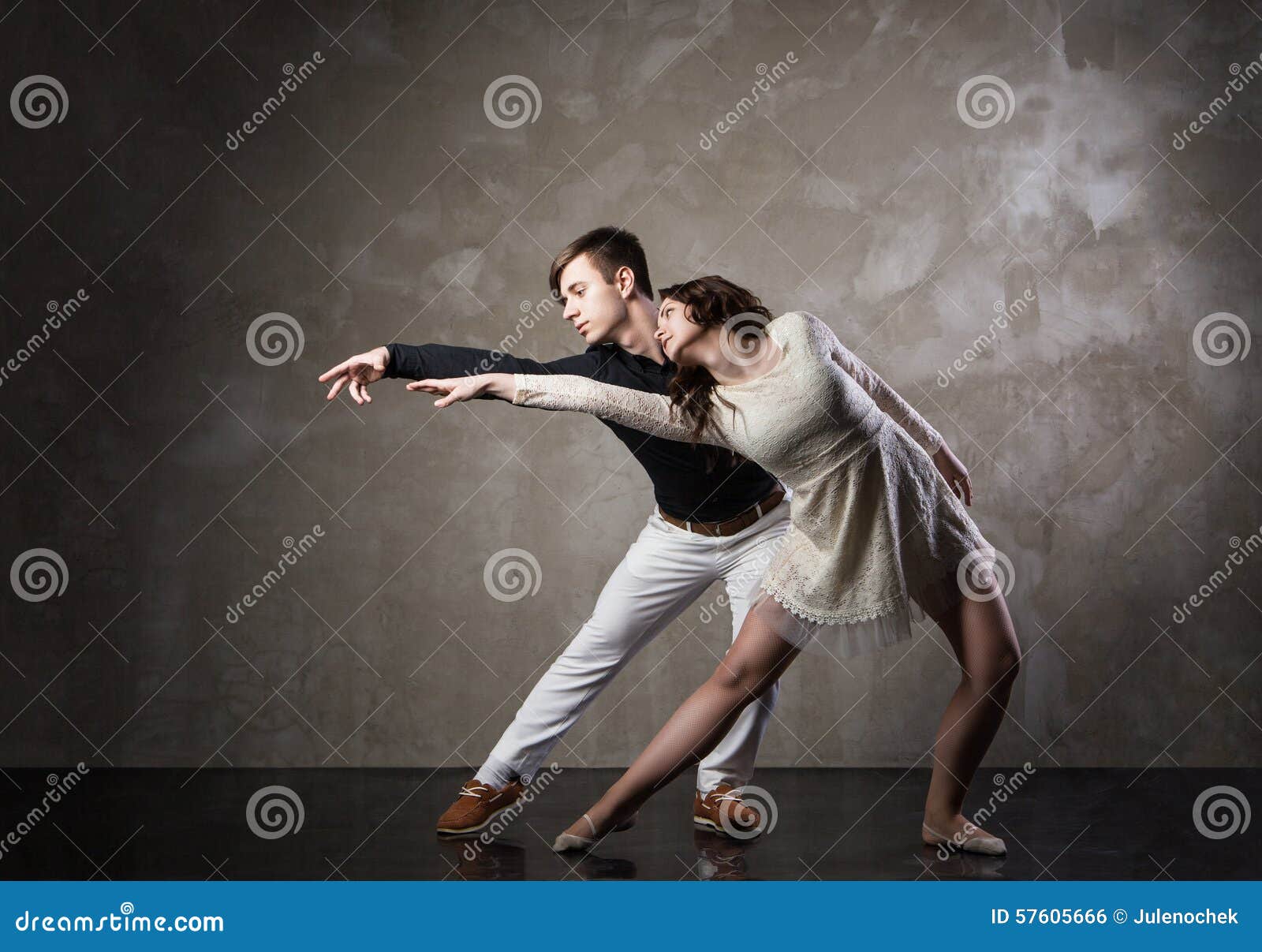 Ballroom Dance Couple In A Dance Pose Isolated On White Stock ...