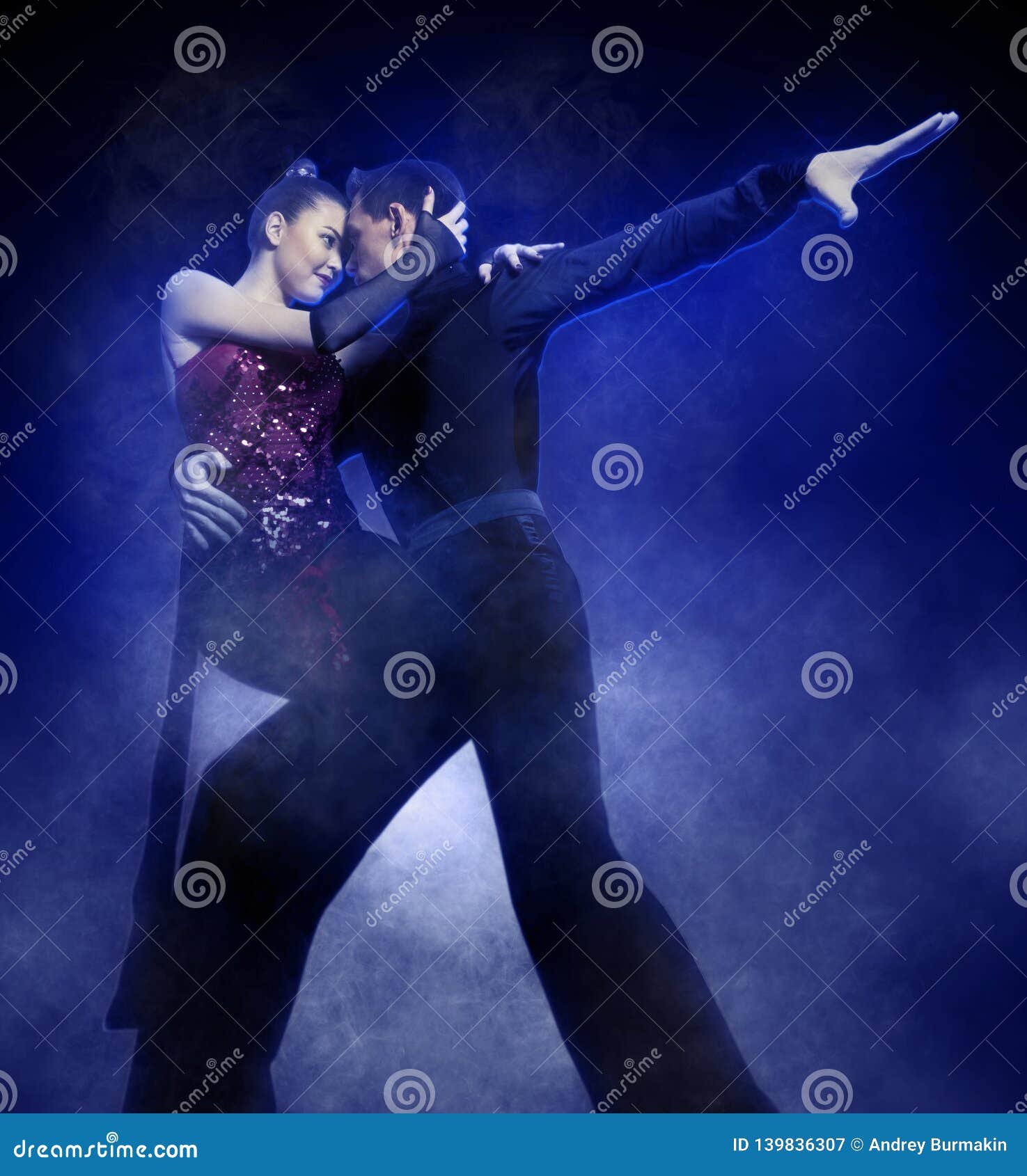 Pair of Dancers Dancing Ballroom Stock Image - Image of pair, clothing ...
