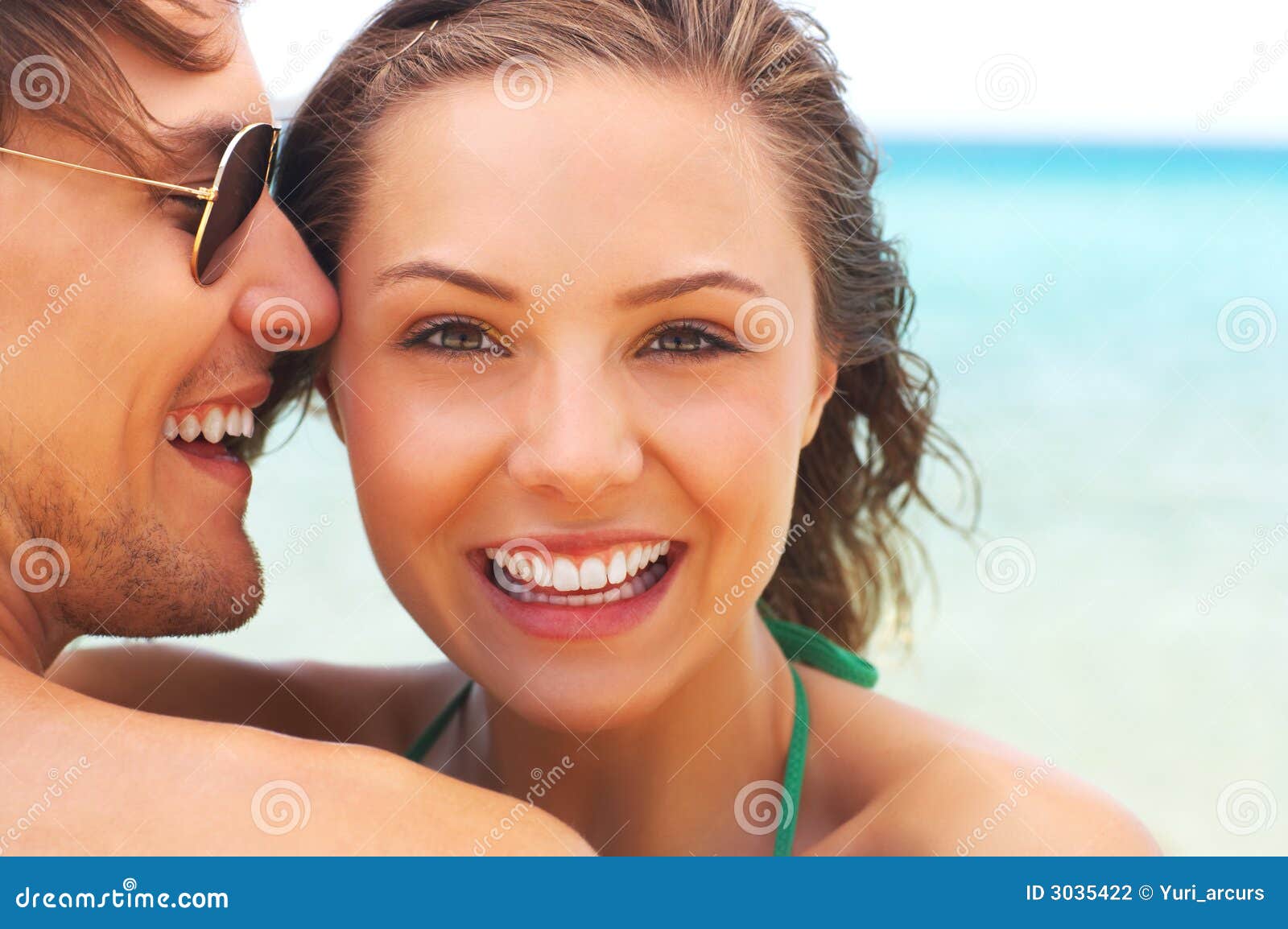 Beautiful Couple at the Beach Stock Photo - Image of attractive ...