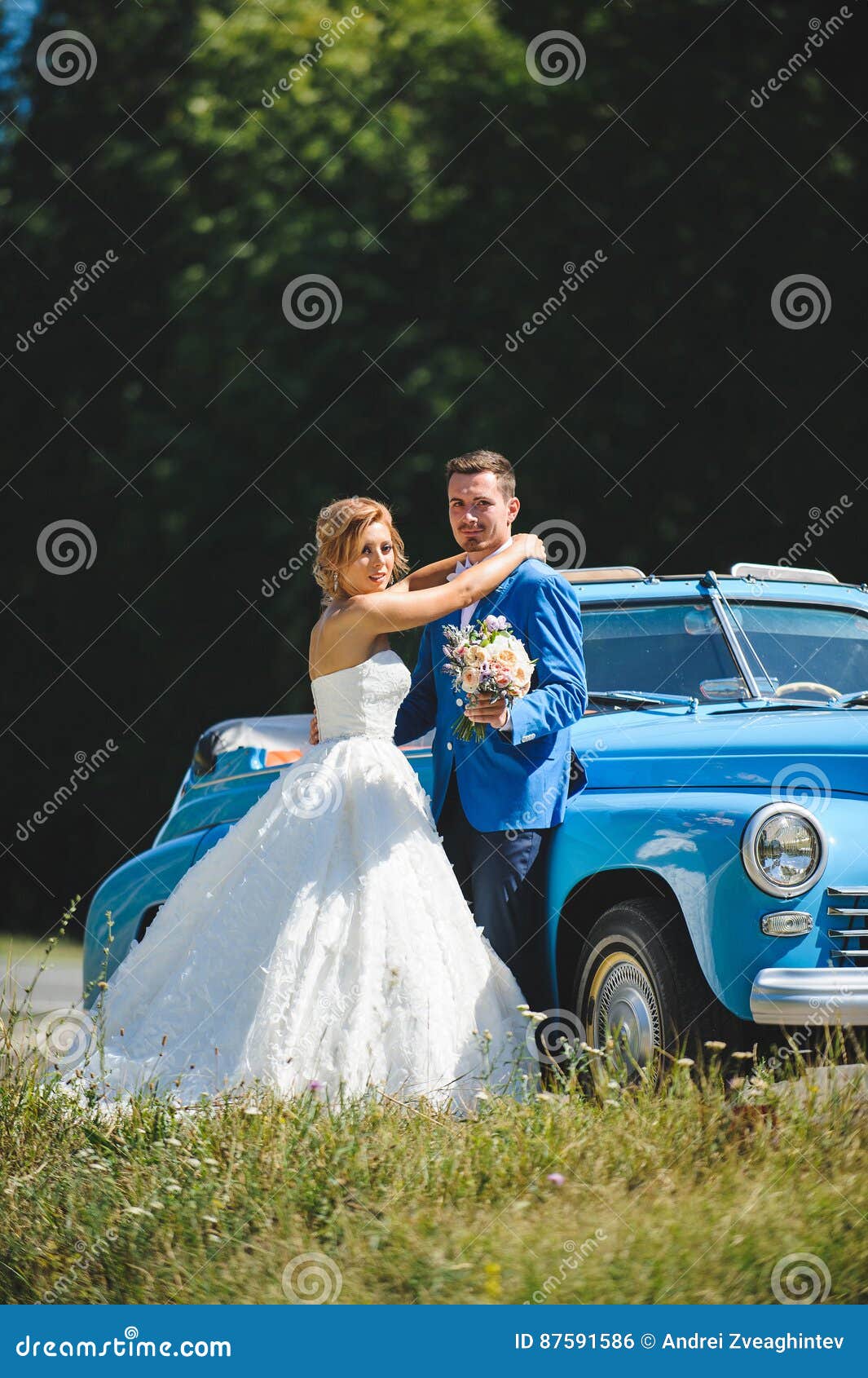 Beautiful Couple by Car stock photo. Image of elegance - 87591586