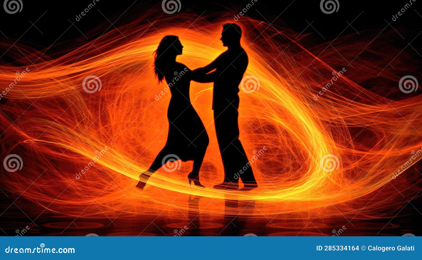 A Beautiful Couple is Dancing on Fire, Dance Poster , Ai Generated ...