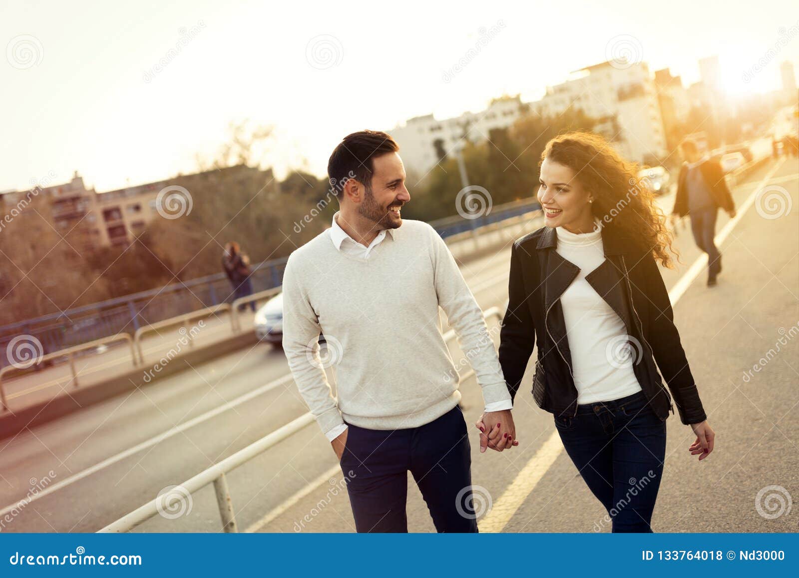 Beautiful Couple Exploring City Stock Photo - Image of life, jeans ...