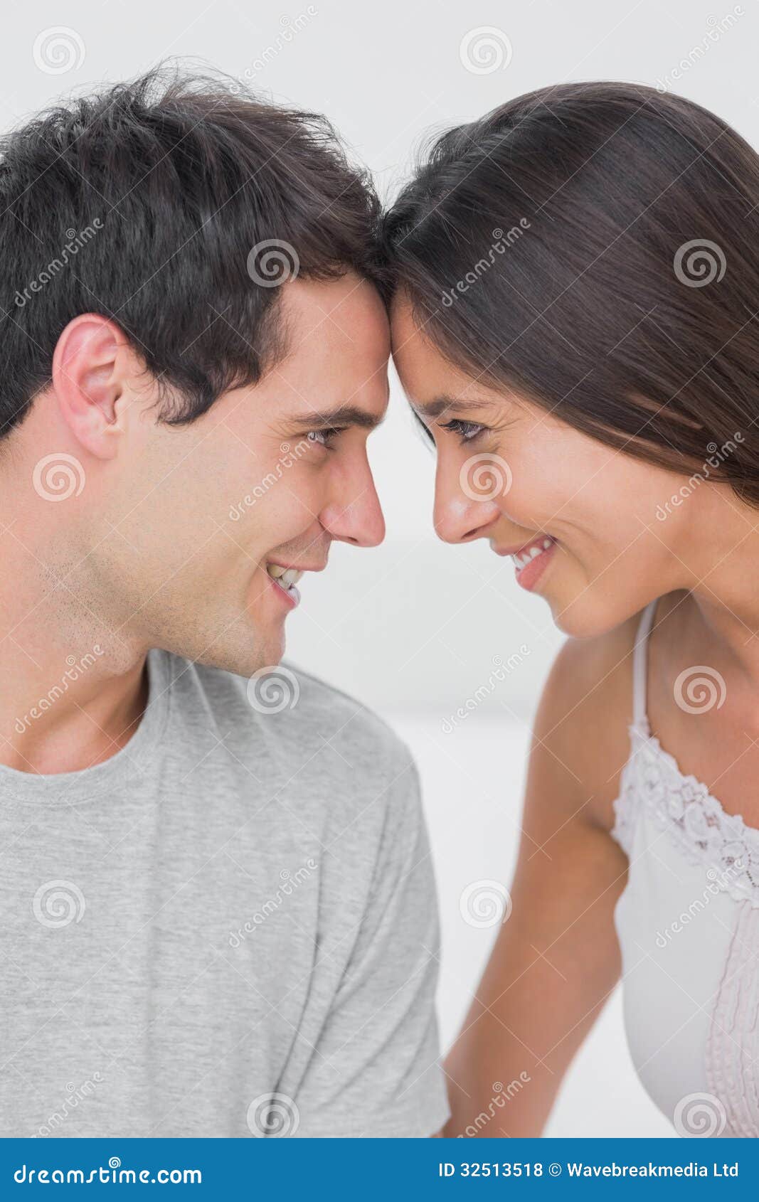 Beautiful Couple Facing Each Other Stock Photo - Image of calm, homey ...