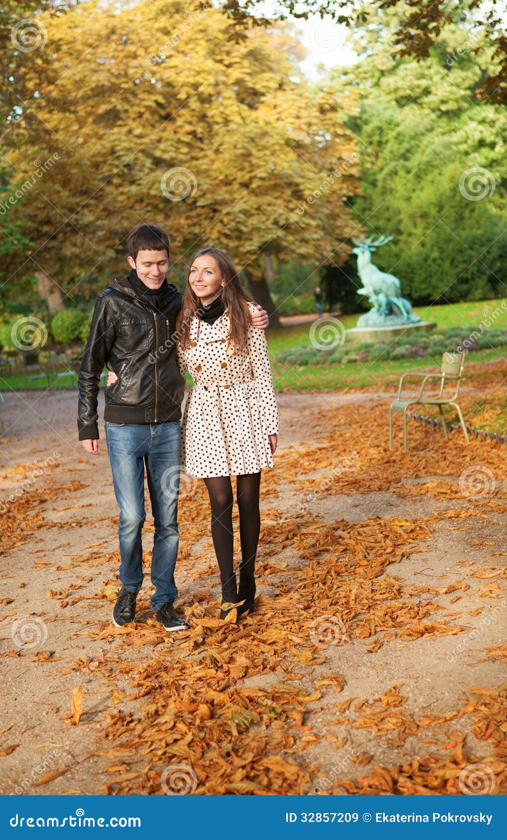 Beautiful Couple on a Fall Day Stock Image - Image of fall, beautiful ...