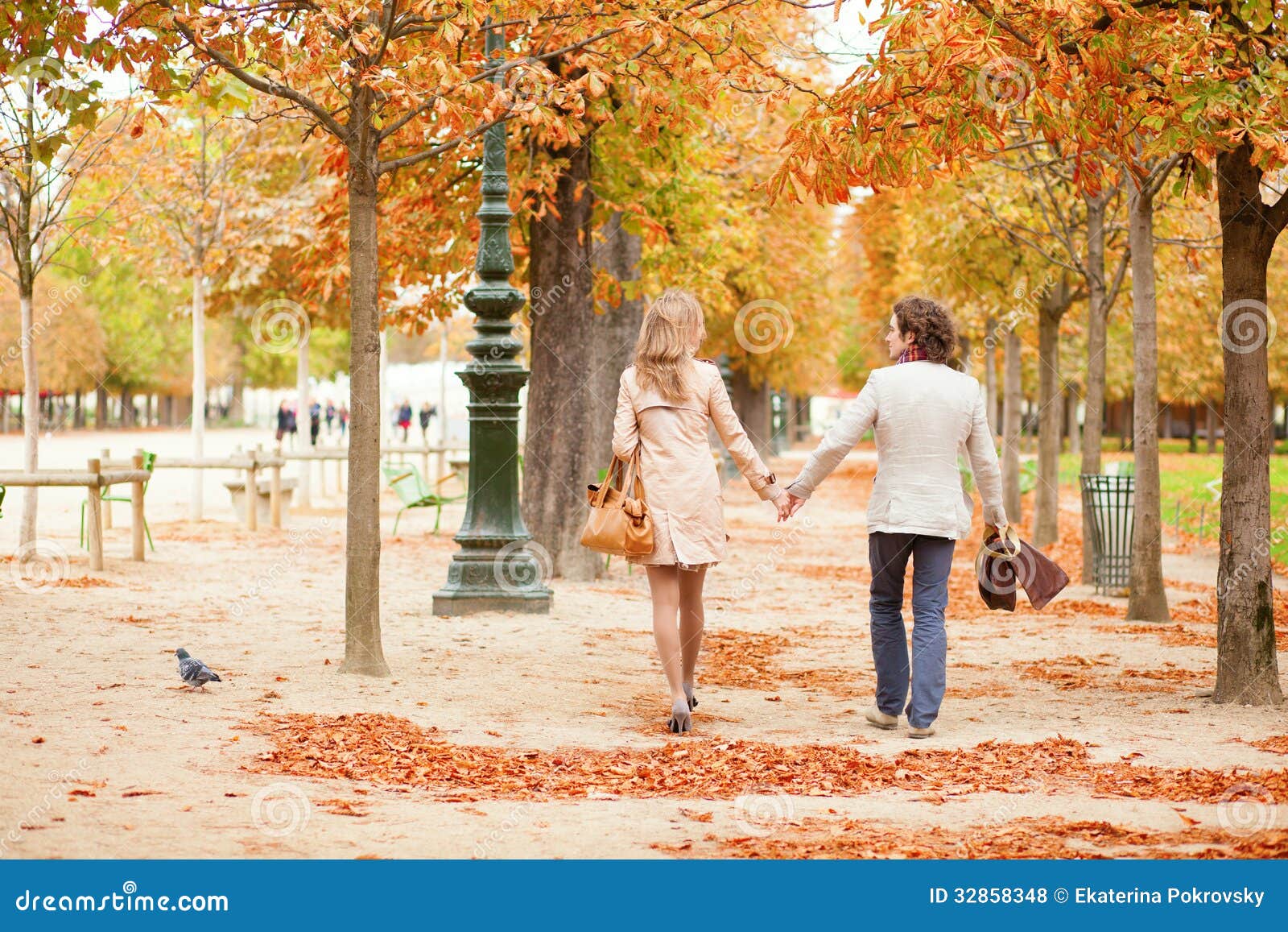 Beautiful Couple on a Fall Day Stock Photo - Image of city, fall: 32858348